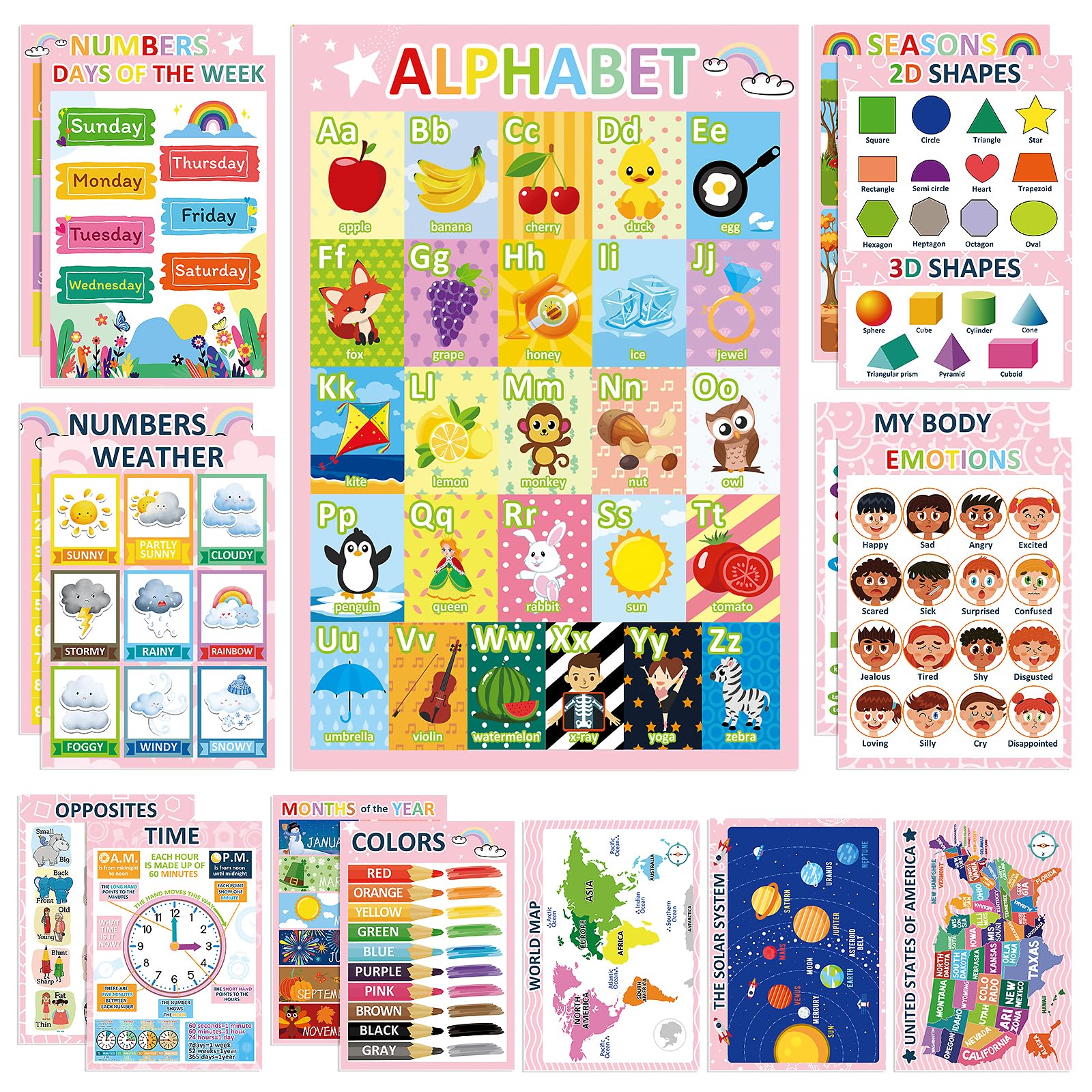 Buy 16 Educational s for Toddlers, Kindergarten, Homeschool, Preschool ...