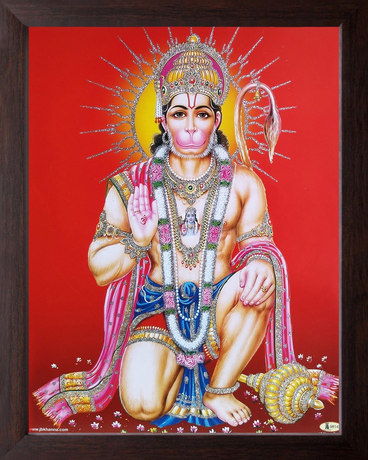Art n Store: Hanuman Painting with Brown Synthetic Frame (30 X 23 X 1 ...