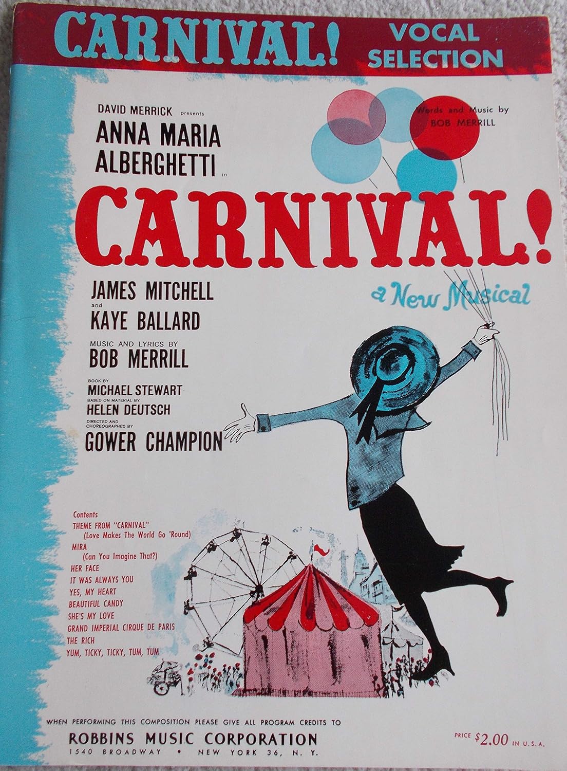 Carnival! Vocal Selection: Bob Merrill: Amazon.com: Books