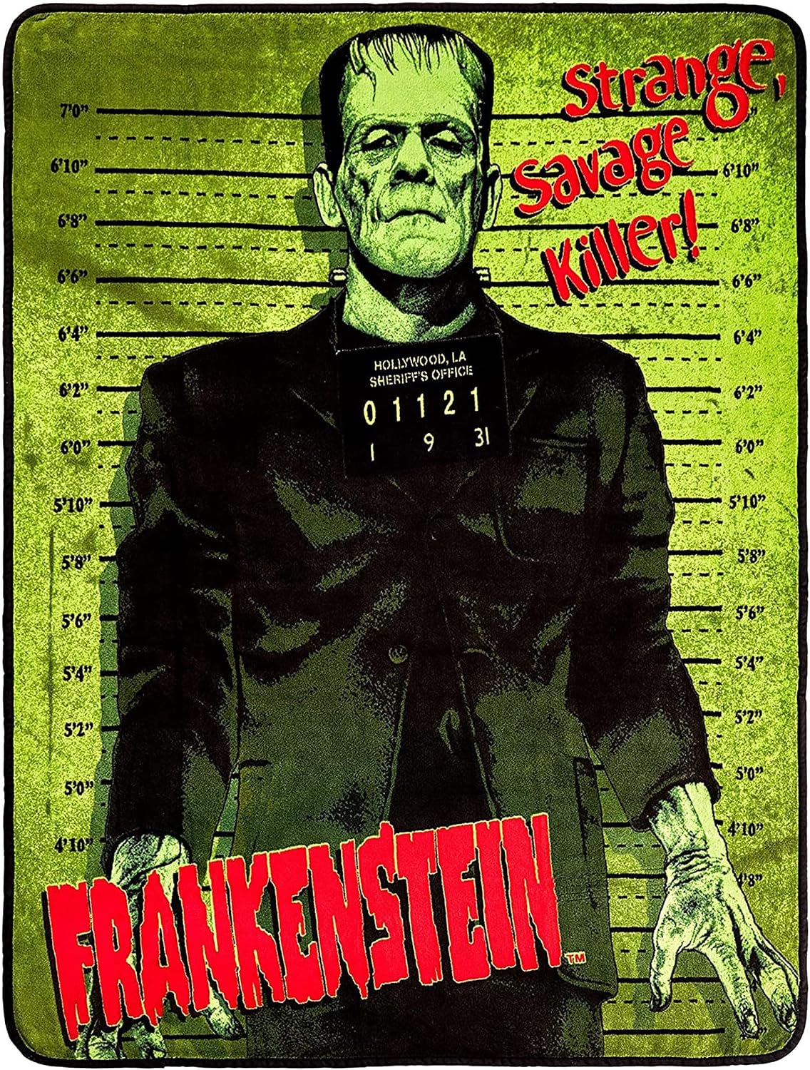 Amazon.com: Silver Buffalo Universal Frankenstein Monster Raschel Throw ...