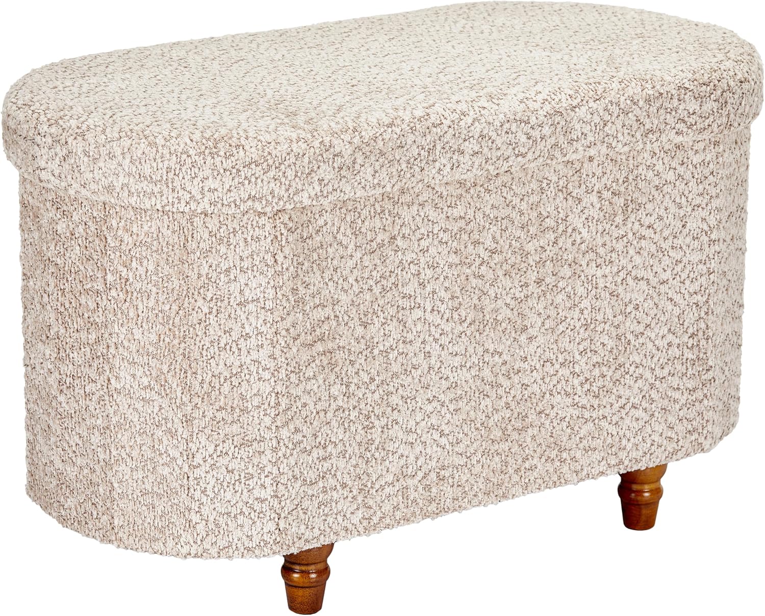 Amazon.com: ARIA HOME Boucle Storage Ottoman w/Partition Holds 100 lbs ...