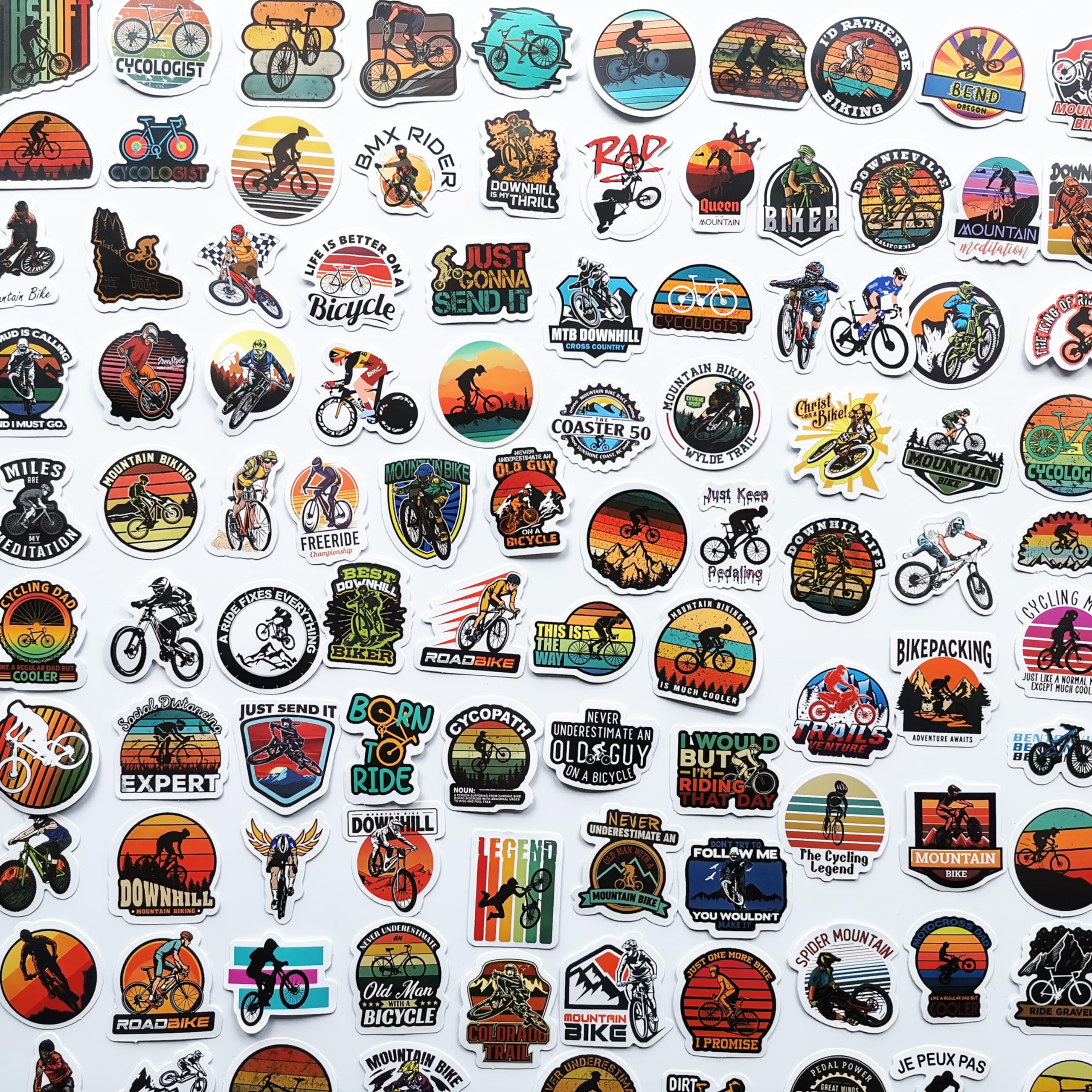 Amazon.com: Generic 100Pcs Cool Bicycle Decals on Bike Biking Graphic ...