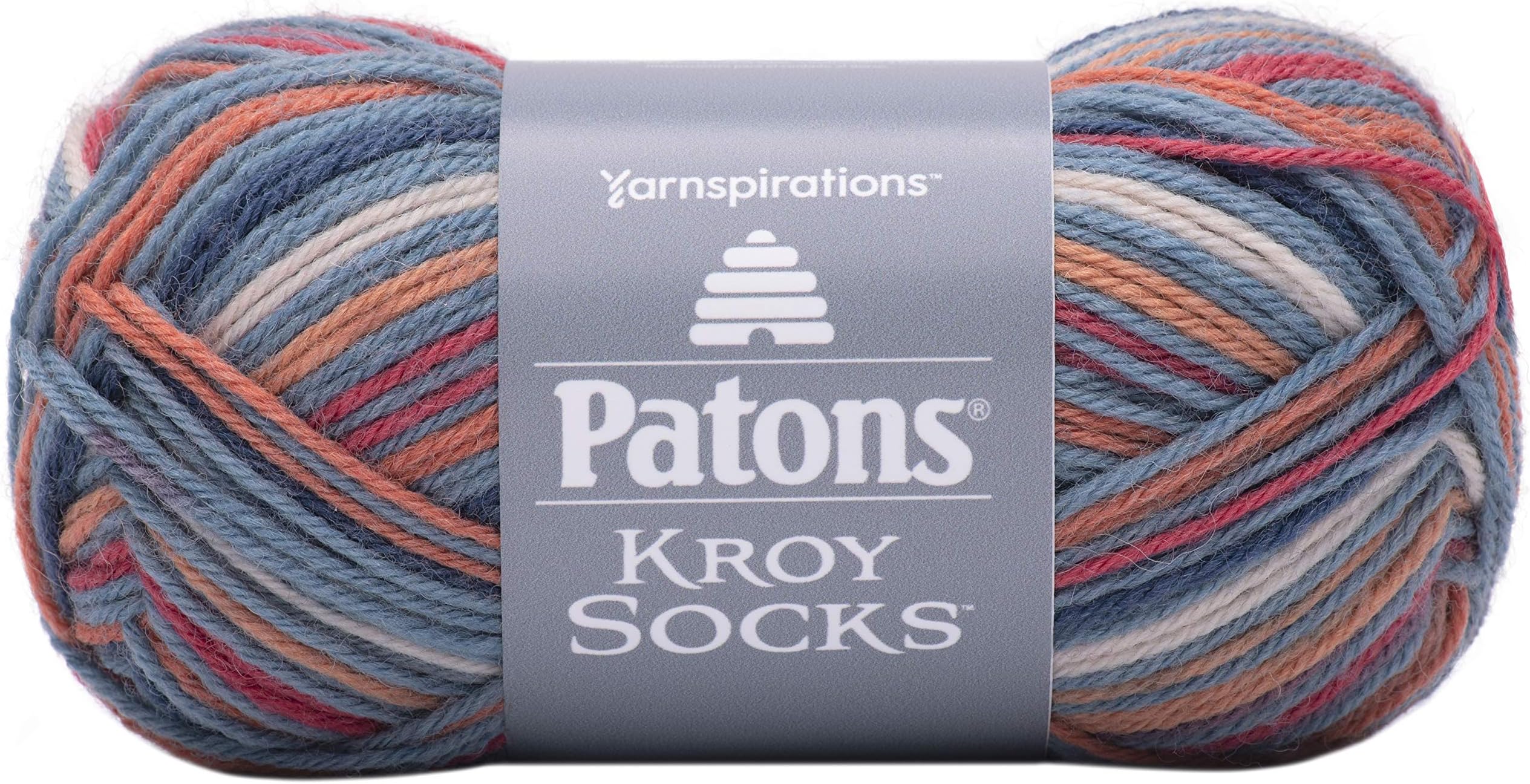 Amazon.com: Patons Kroy Socks Yarn, 2-Pack, Meadow Stripes Plus Pattern