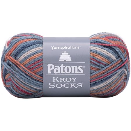 Amazon.com: Patons Kroy Socks Yarn - (1) Gauge - 1.75 oz - Muslin - For ...