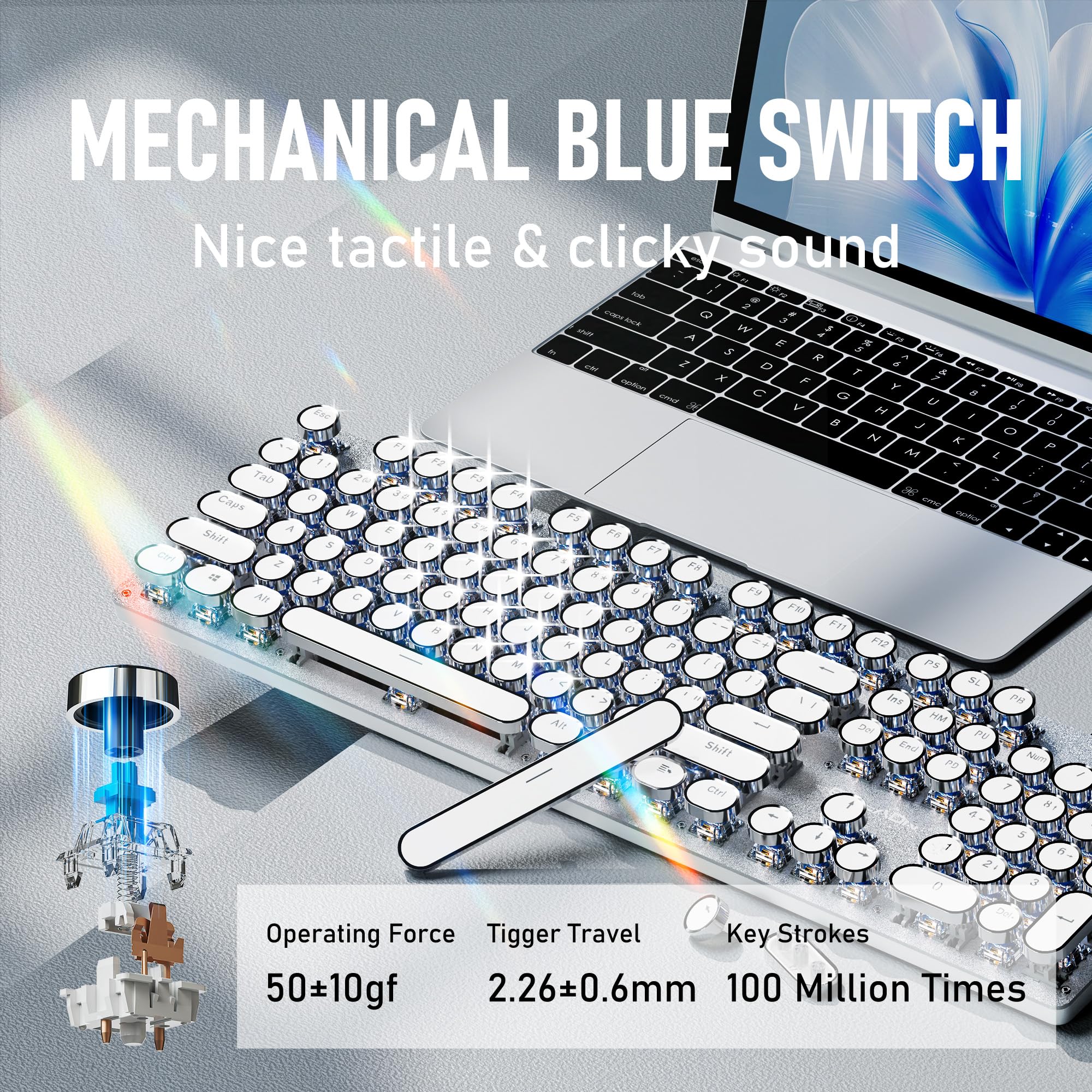 Snapklik.com : SEUNKWANG EWEADN TK100 Typewriter Style Wired Mechanical ...