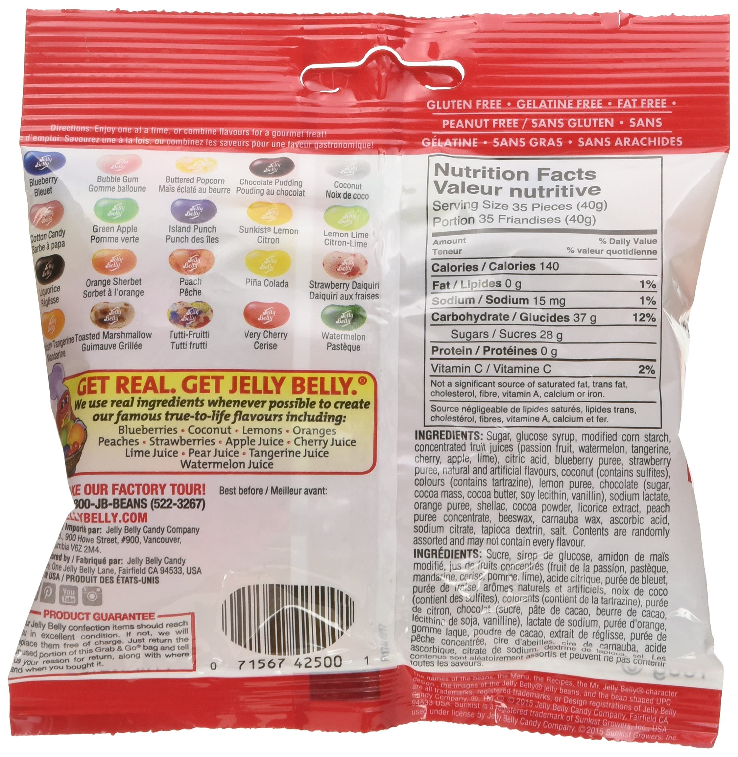 Jelly Belly Nutrition Facts