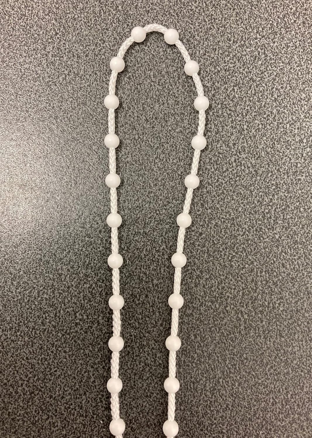 White Plastic Blind Chain, Continuous Loop 700mm drop (27.5inch) 4.5mm ...