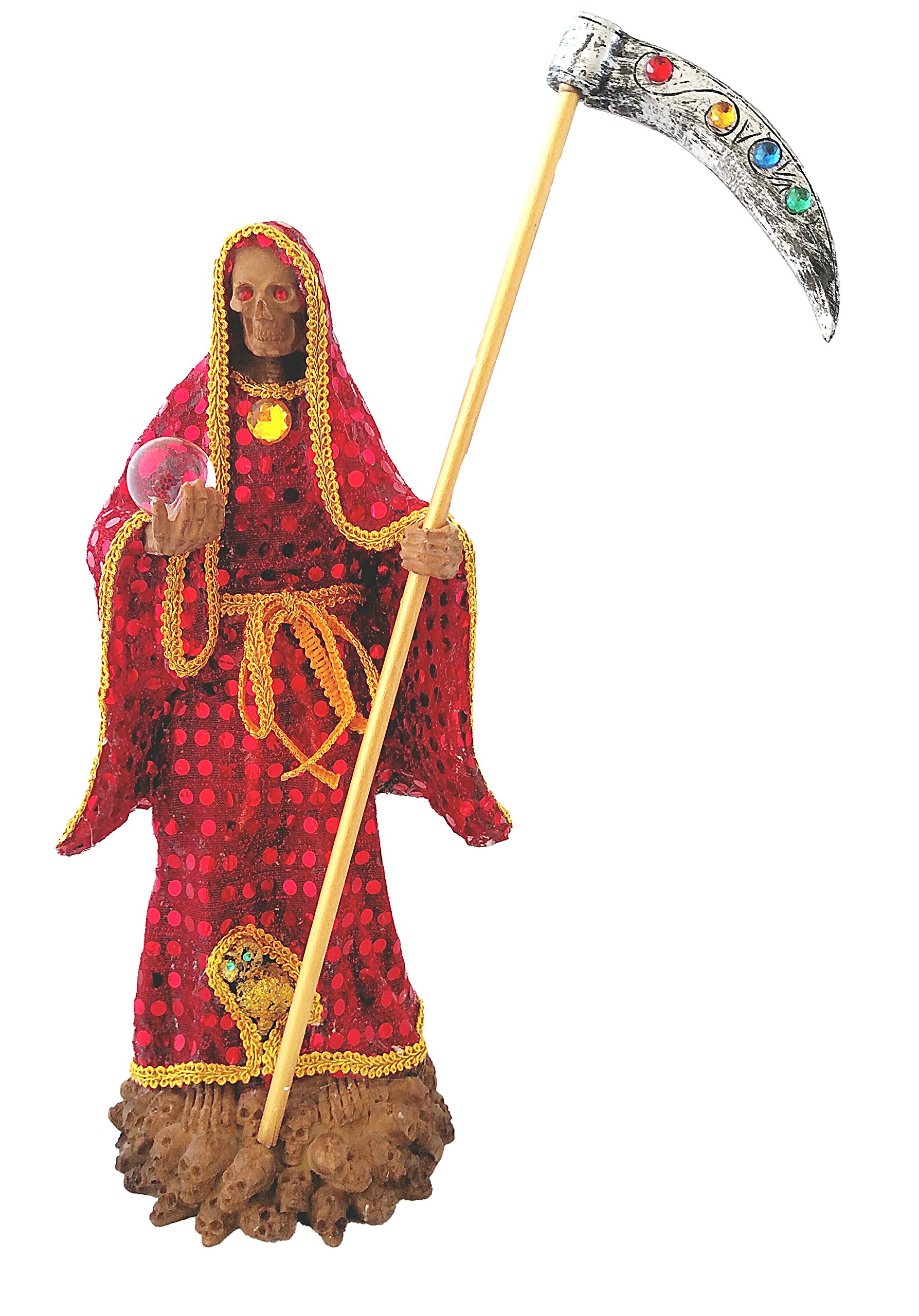 Buy 14" Statue of La Santa Muerte Red Holy Death Grim Reaper Roja ...