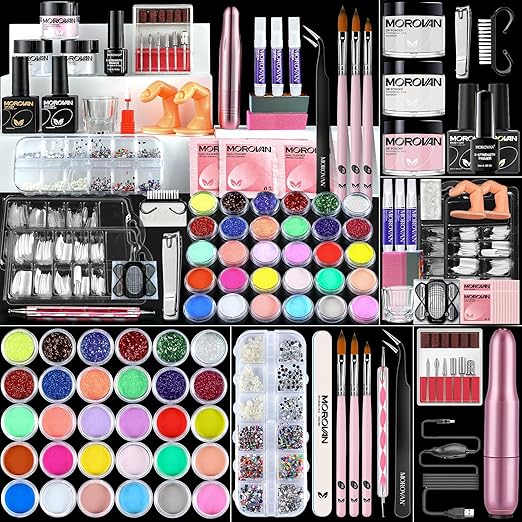 Amazon.com: Morovan Acrylic Nail Kit for Beginners: Professional Nails ...