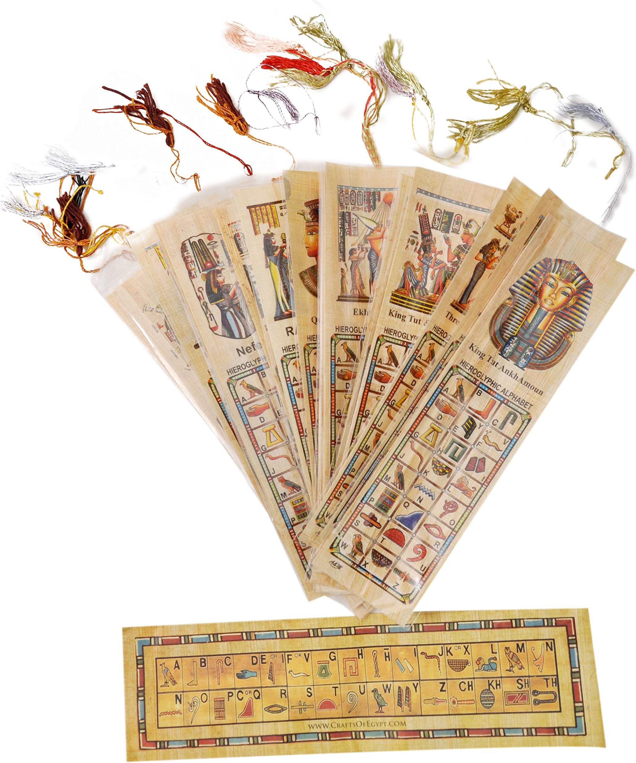 Amazon.com: Egyptian Papyrus Paper Set of 10 Bookmarks Book Marks ...