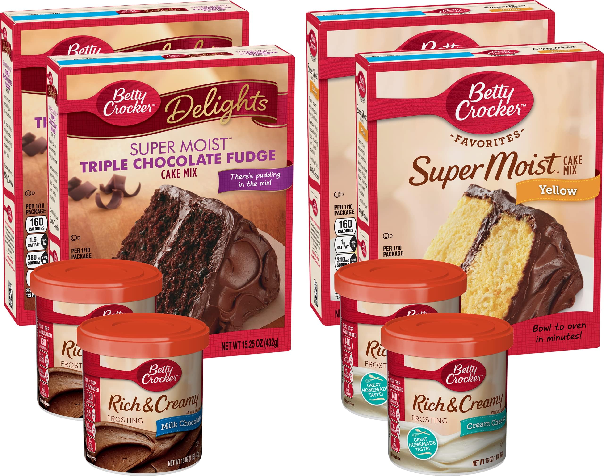 Amazon.com : Betty Crocker Delights Super Moist Butter Pecan Cake Mix ...