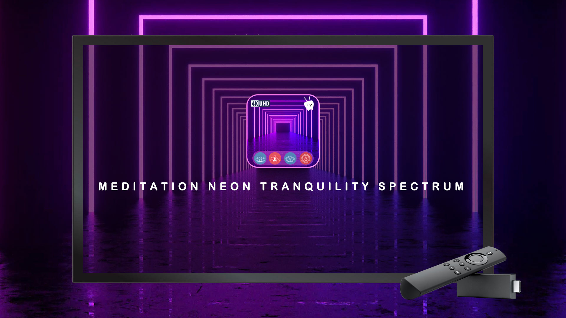 Meditation Neon Tranquility Spectrum - Pink Purple Abstract Background ...