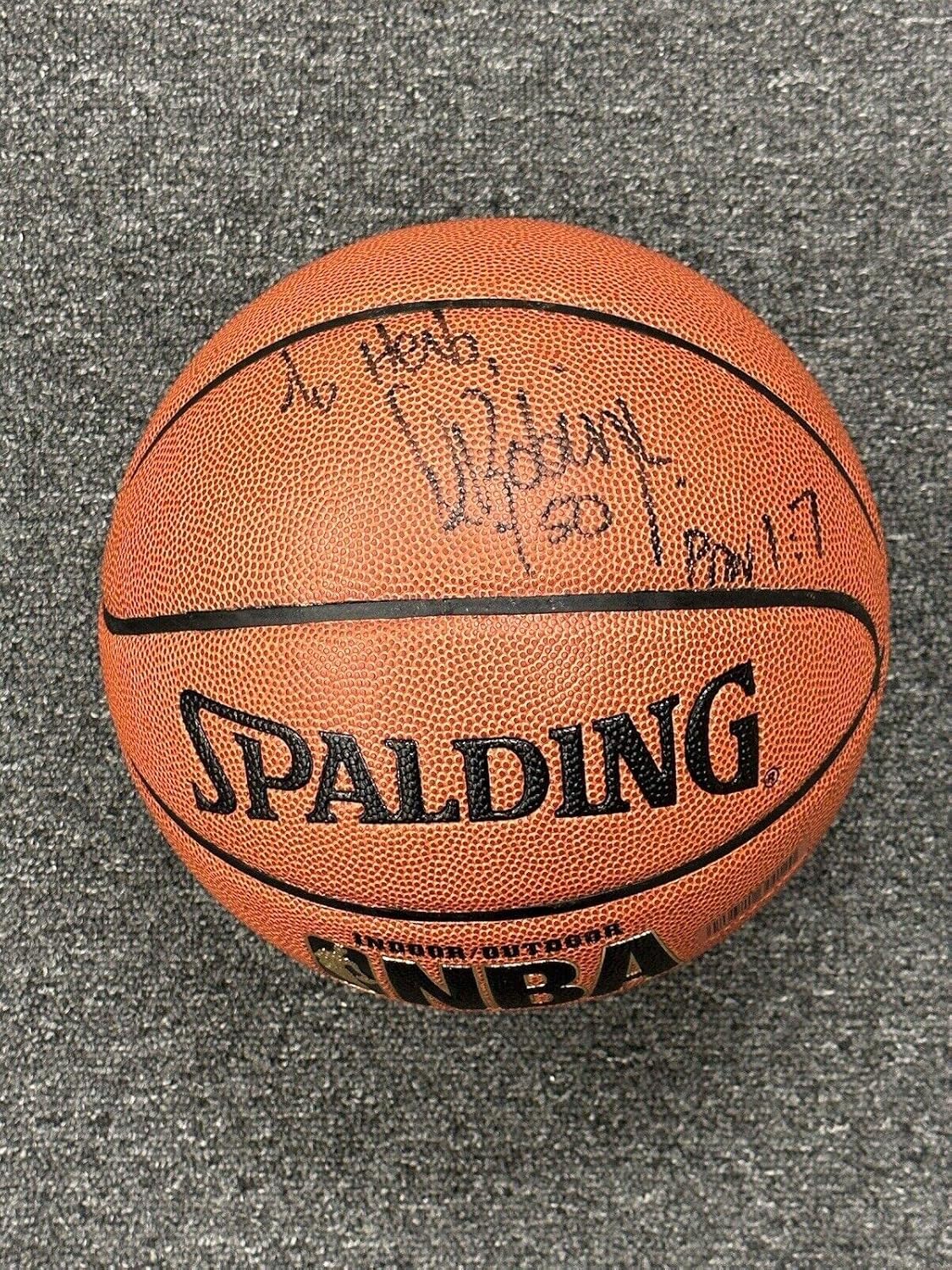 David Robinson/Spurs HOFer SIGNED 'To Herb' NBA Full Size Basketball ...