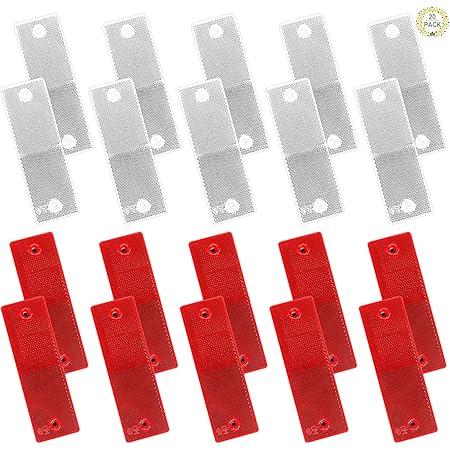 Haisheng 20PCS Car Reflector Sticker Self Adhesive Reflectors Stick-on ...