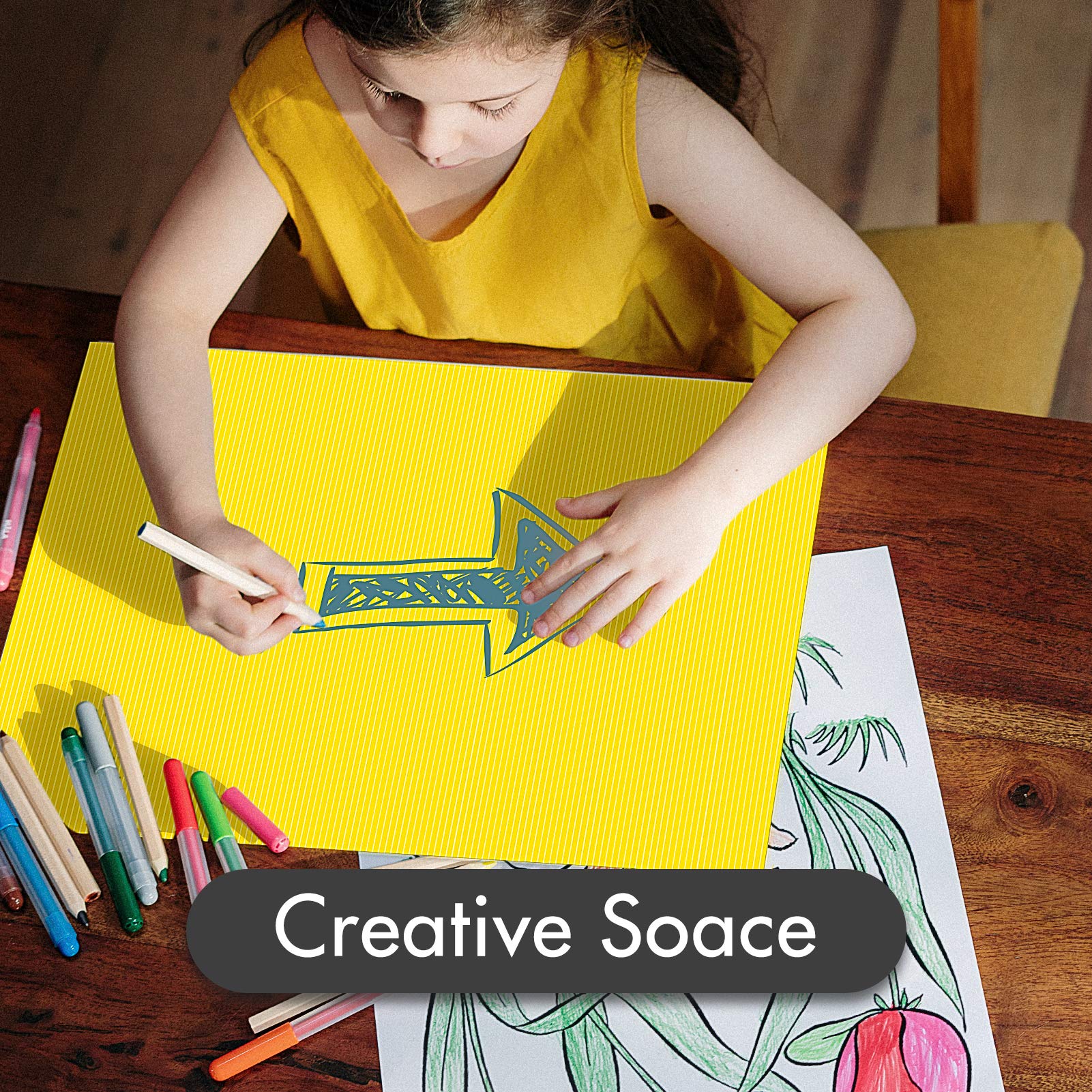 Snapklik.com : IKAYAS 20 Pcs Yellow Poster Board Corrugated Plastic ...