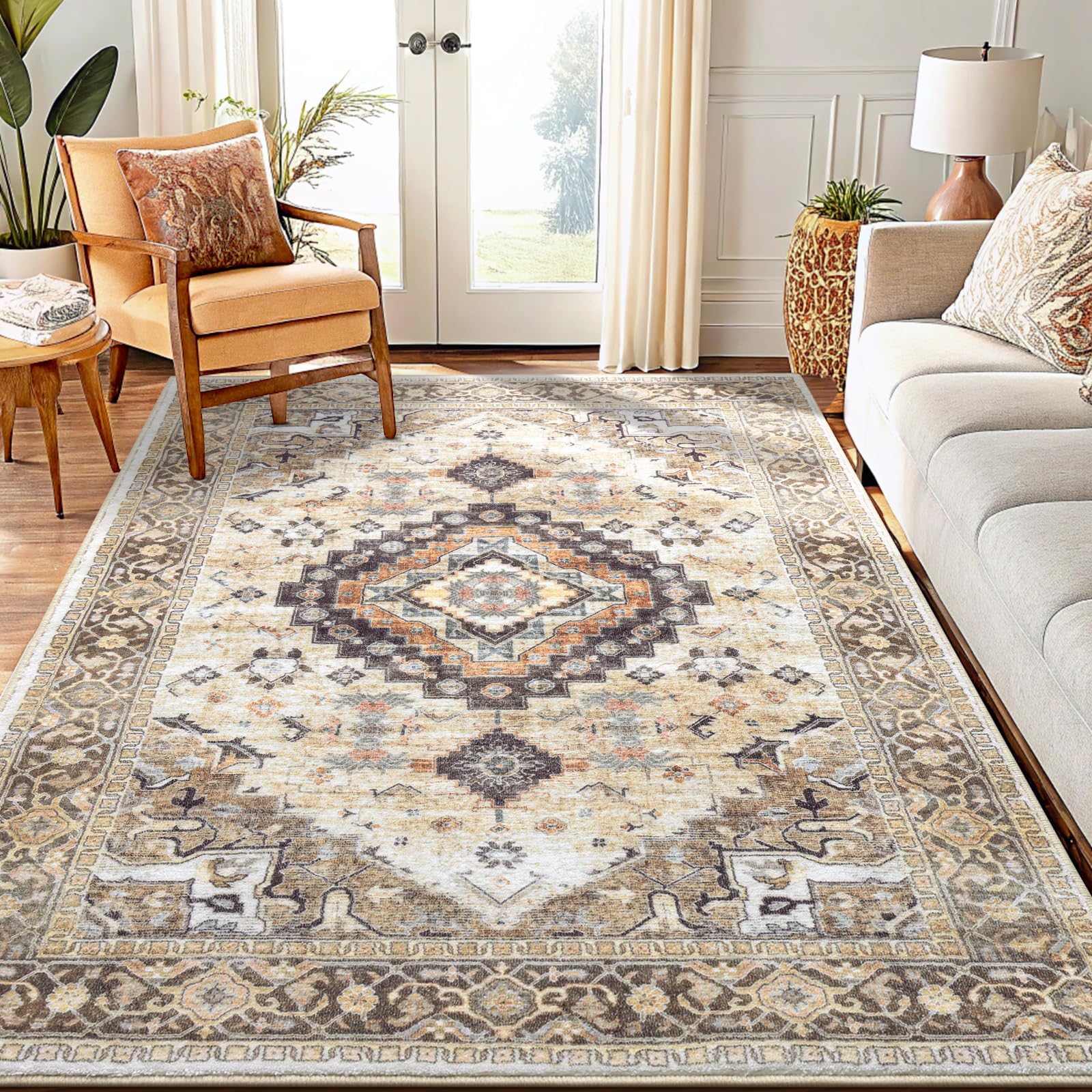 Amazon.com: 6x9 Area Rugs Living Room Rugs - Washable Abstract Soft ...