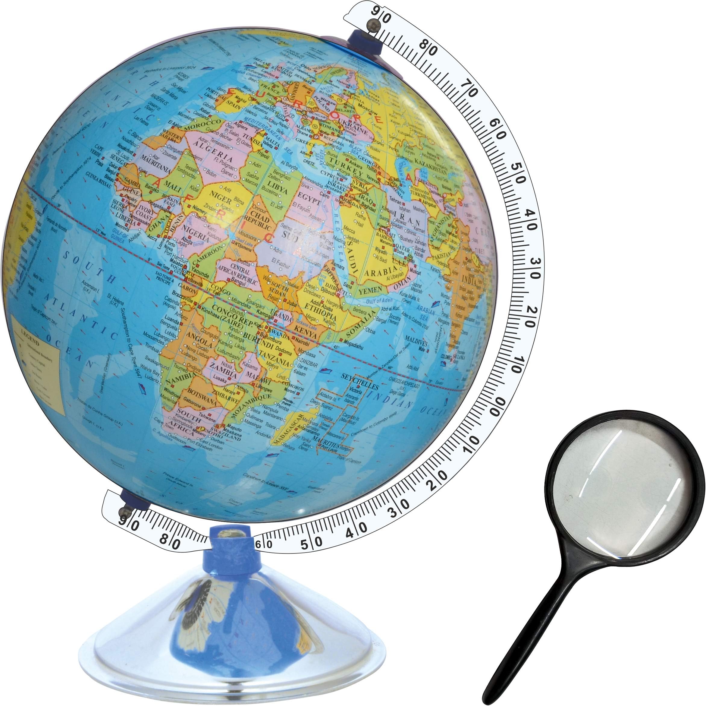 zest 4 toyz Globe Educational 10 Inch Height Metal Base Globe with ...