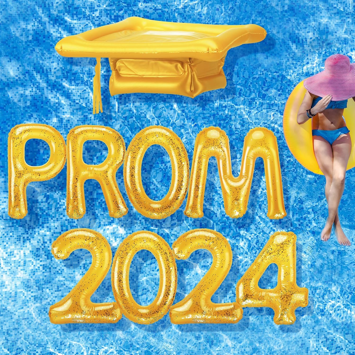 Amazon.com: 9 Pcs Large Prom Floating Letters 20 x 15 Inch Pool PVC ...