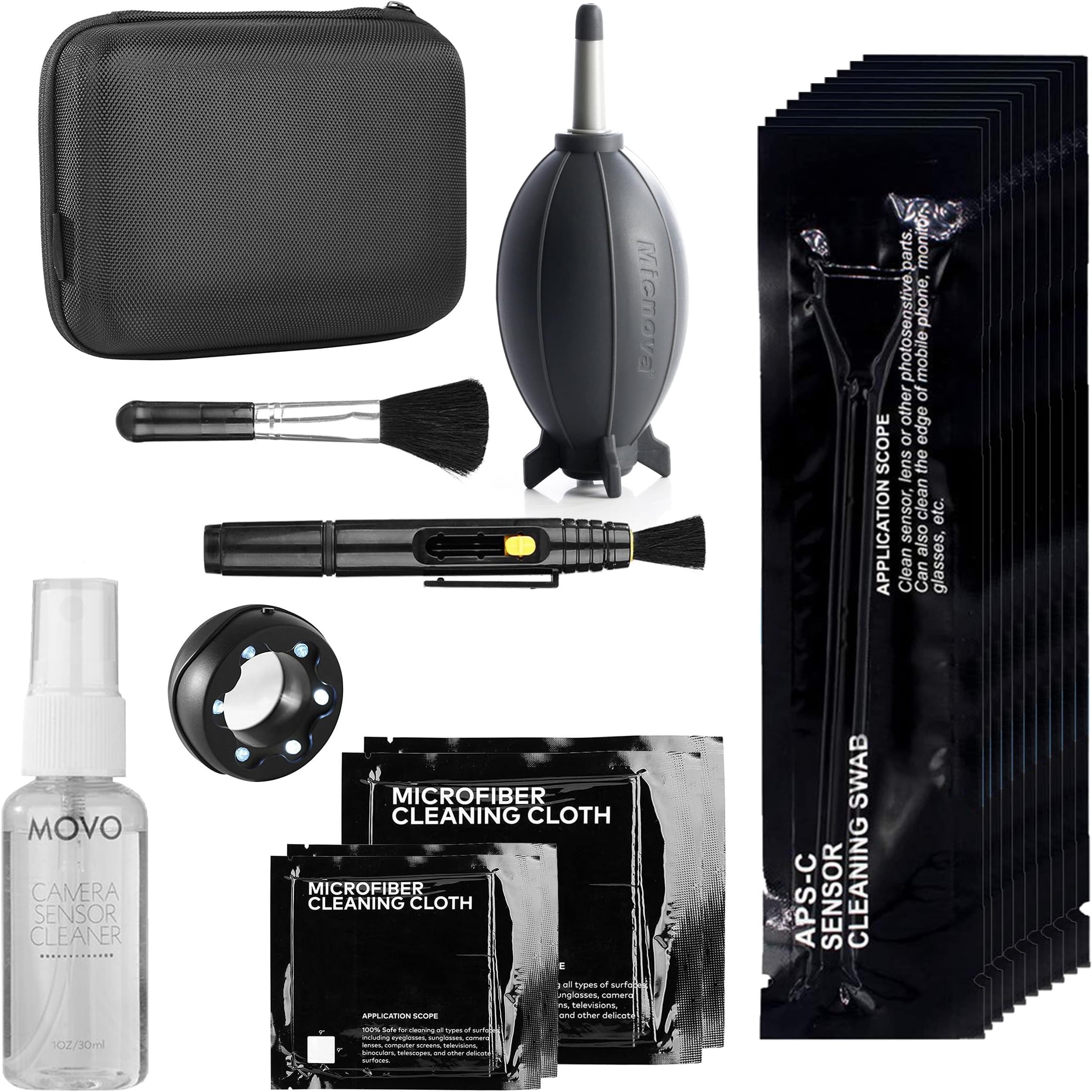 Amazon.com : Movo CCD Camera DSLR Cleaning Kit - Camera Lens Cleaning ...
