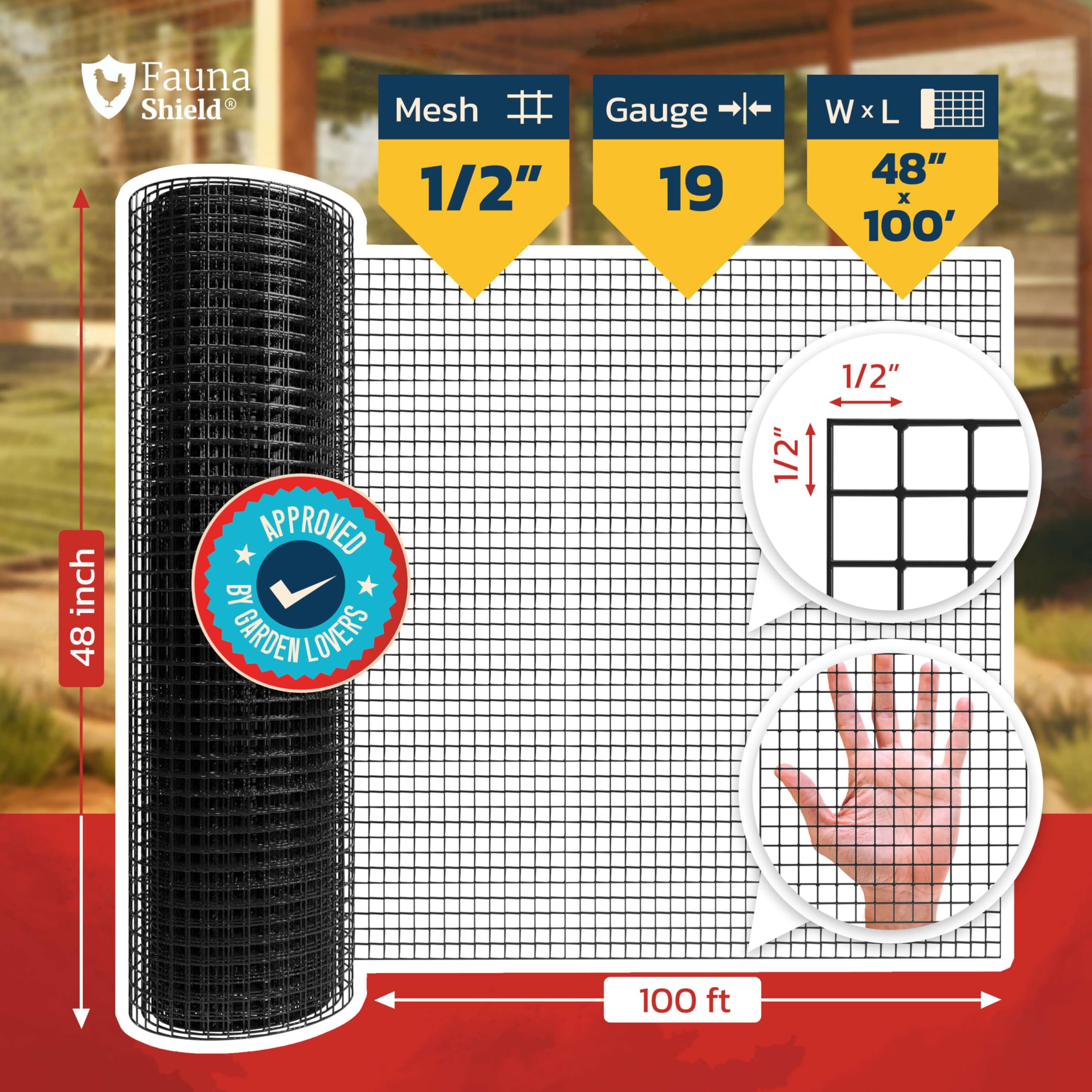 Snapklik.com : Hardware Cloth 1/2 Inch 48" X 100 Ft Mesh - 19 Gauges ...