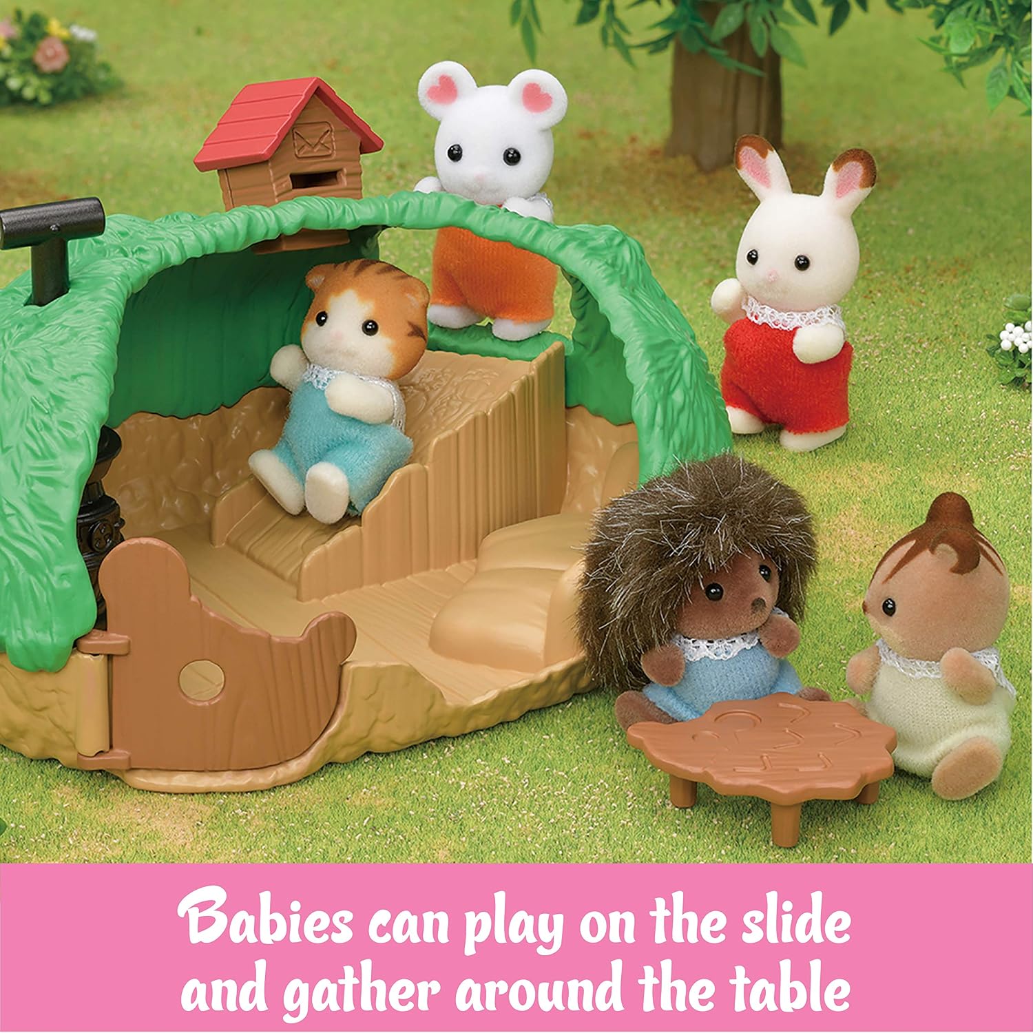 Calico Critters Baby Hedgehog Hideout Playset; Collectible Dollhouse ...