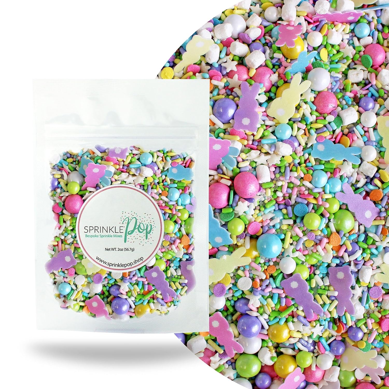 Amazon.com : SPRINKLE POP Bunny Bottoms Easter Sprinkles Mix,Light Blue ...