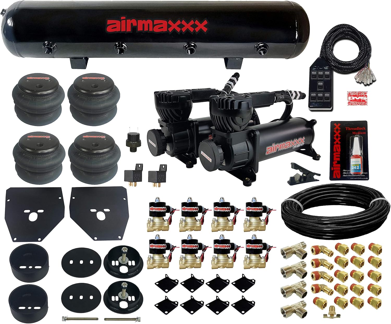 Amazon.com: airmaxxx Air Ride Suspension Kit – Dual Black 580 ...