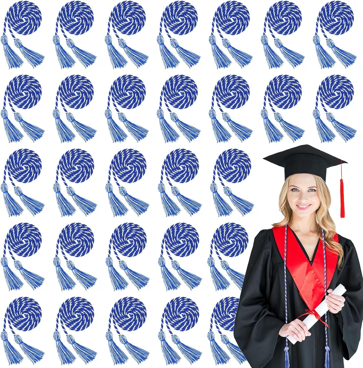 Amazon.com: Geosar 48 Pcs Graduation Cords, Honor Cords with Tassel for ...
