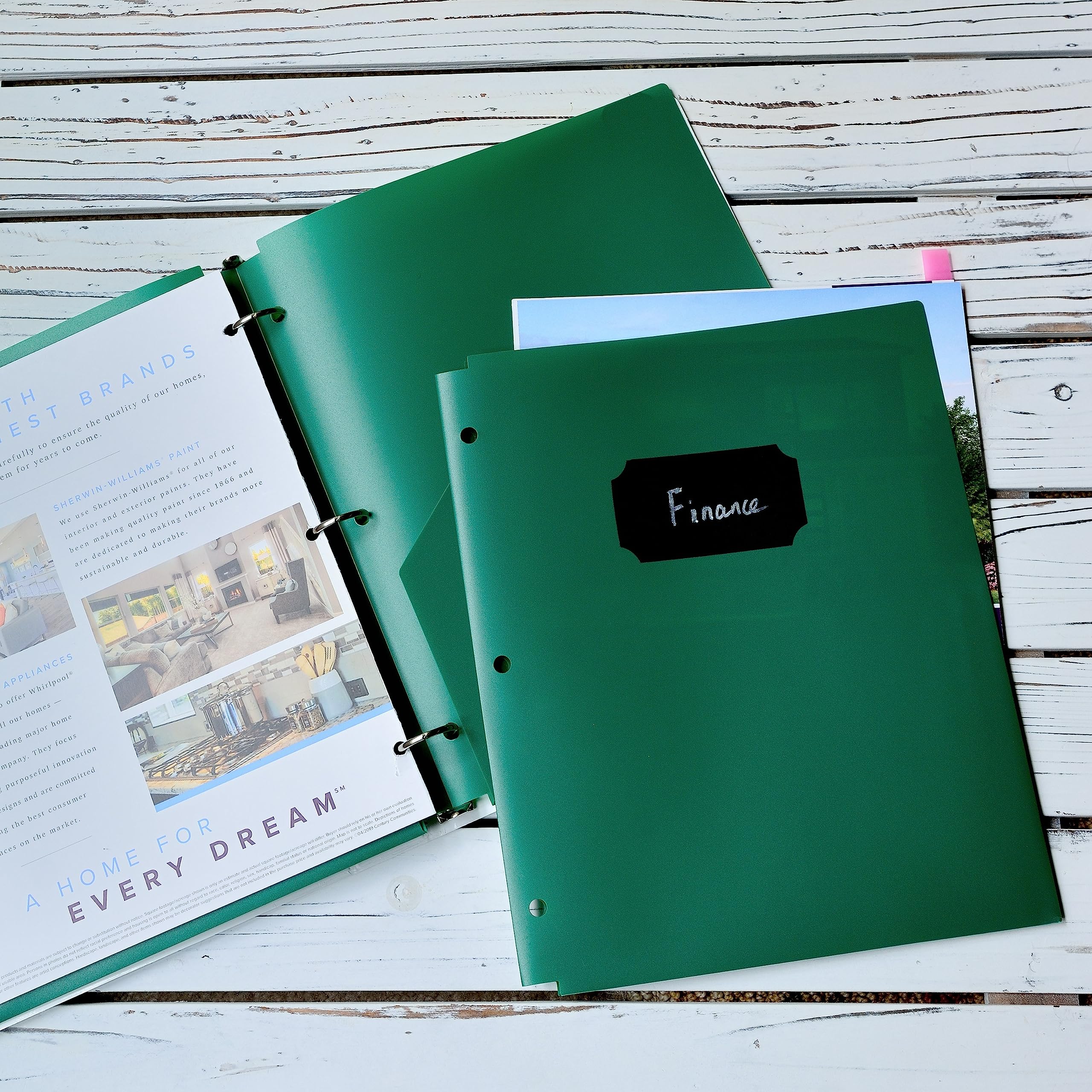 Snapklik.com : Youngever 6 Pack Heavy Duty Plastic Two Pocket Folders ...