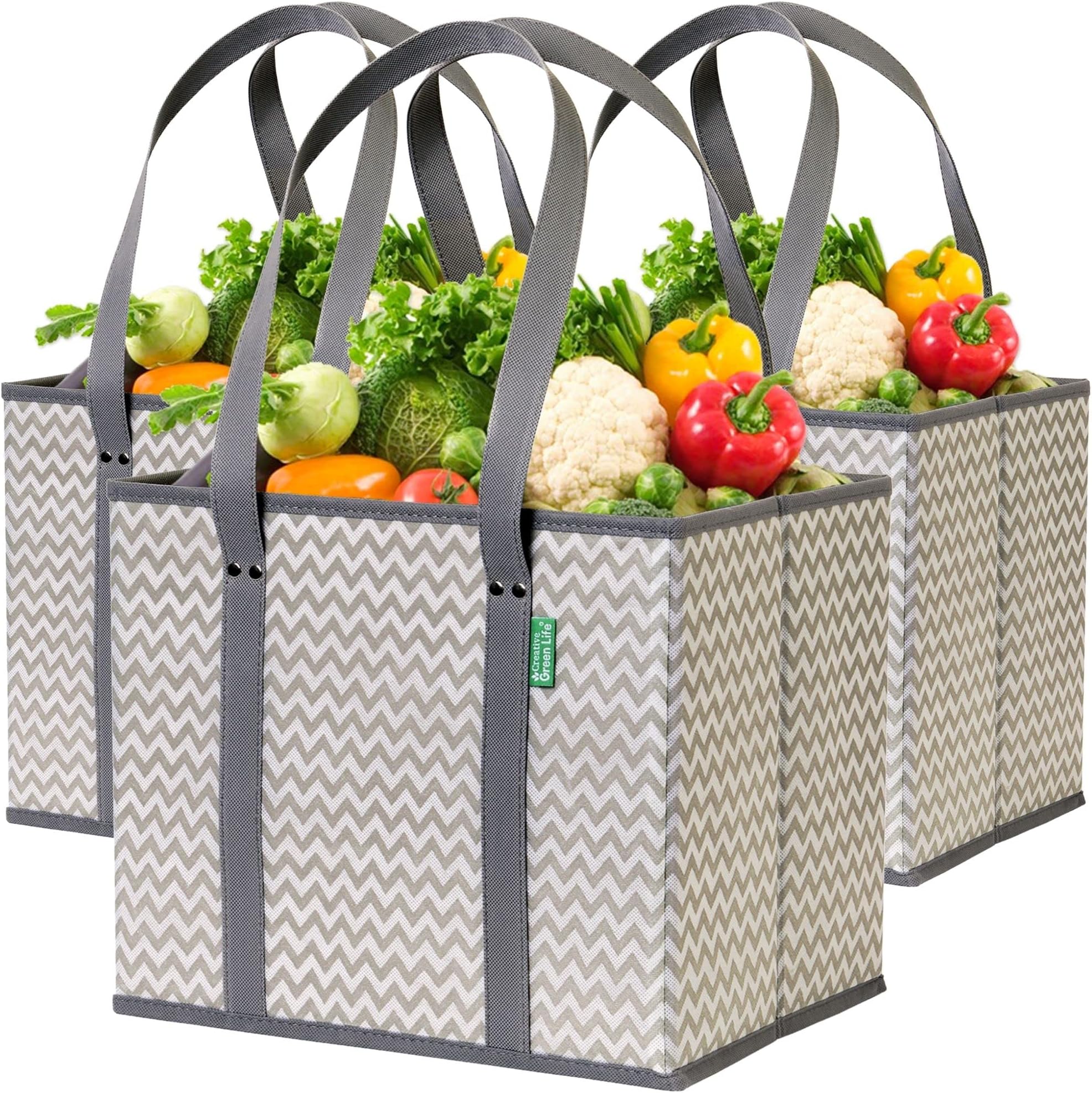 Amazon.com: Ultimate Reusable Grocery Bag (4 Pack) – Includes 3 XL ...