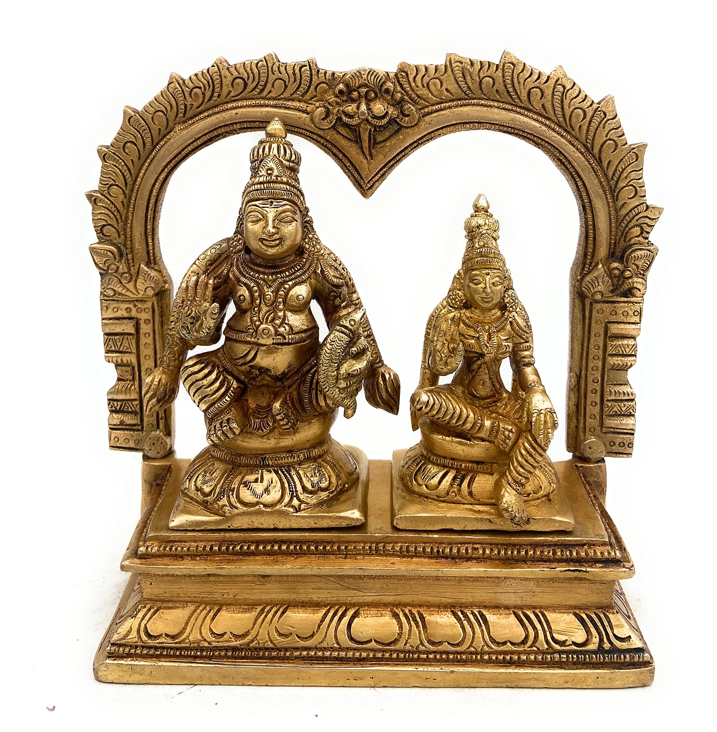 Buy South Indian Arts Brass Lakshmi Kuber Idol | Kuber Murti | Kuber ...