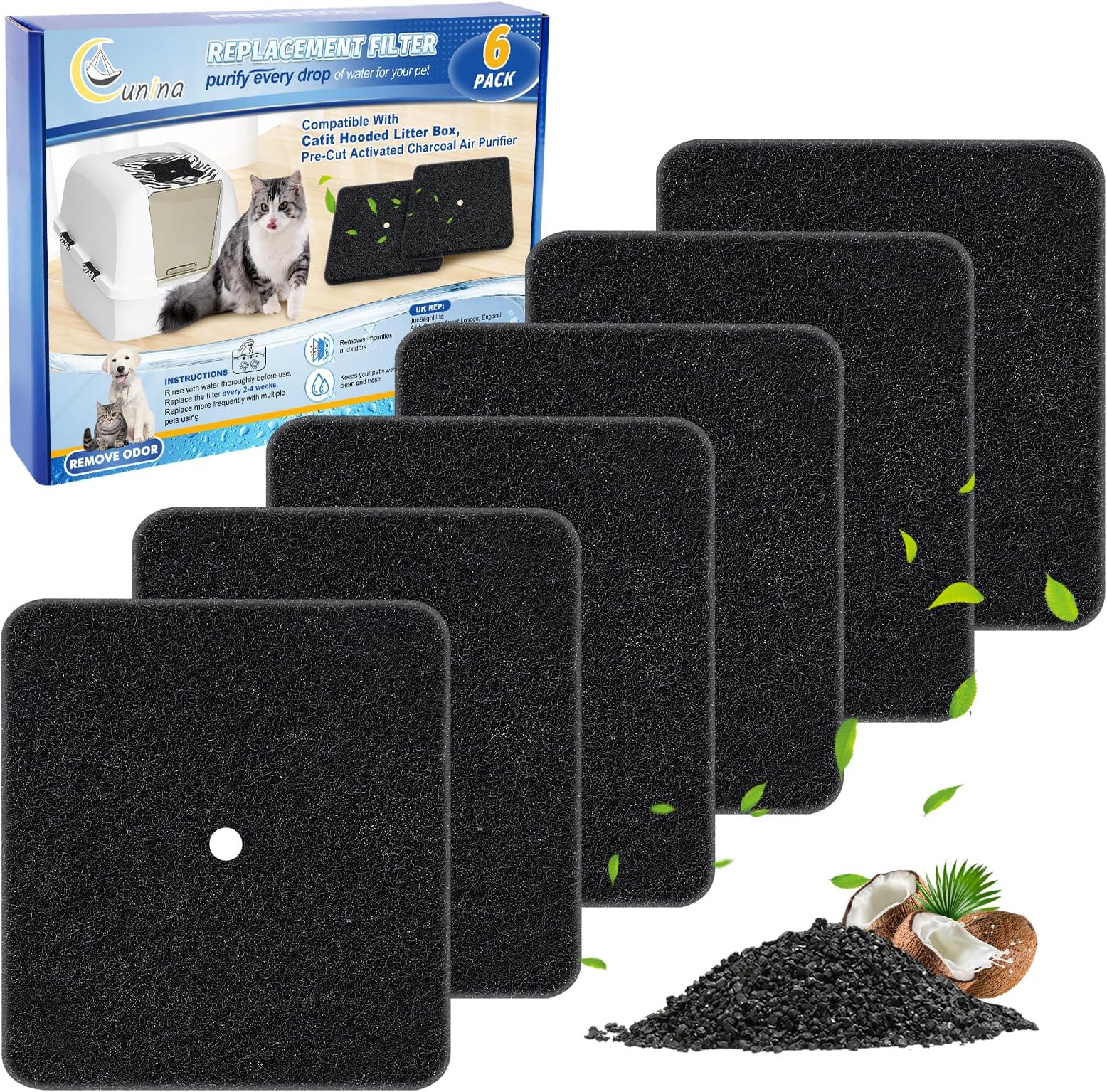Amazon.com: Think Crucial Replacement Pet Filter Compatible with Catit ...