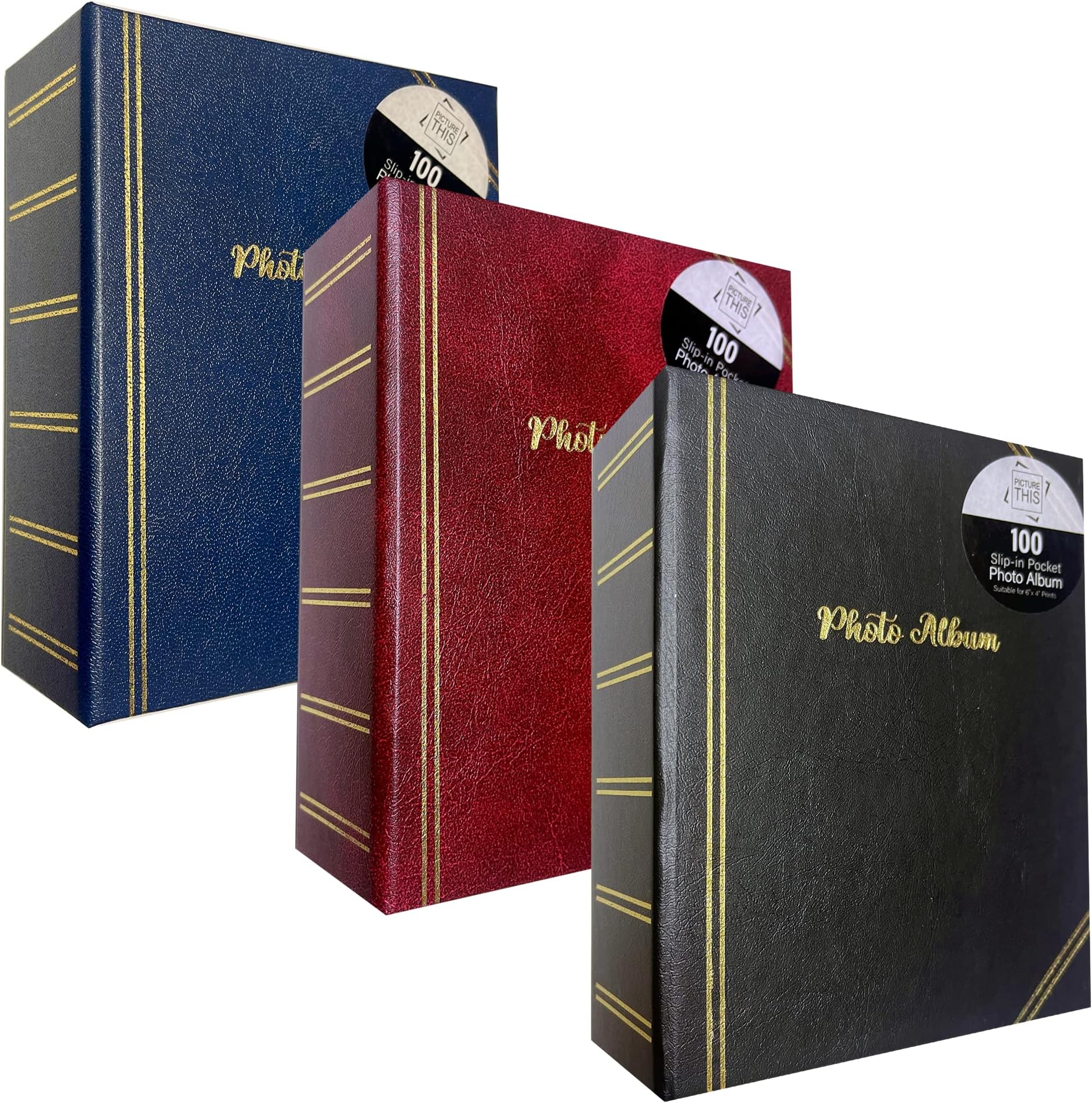AtlonaTallon 6x4 Plain Photo Album with 100 Pockets(Assorted Colors ...