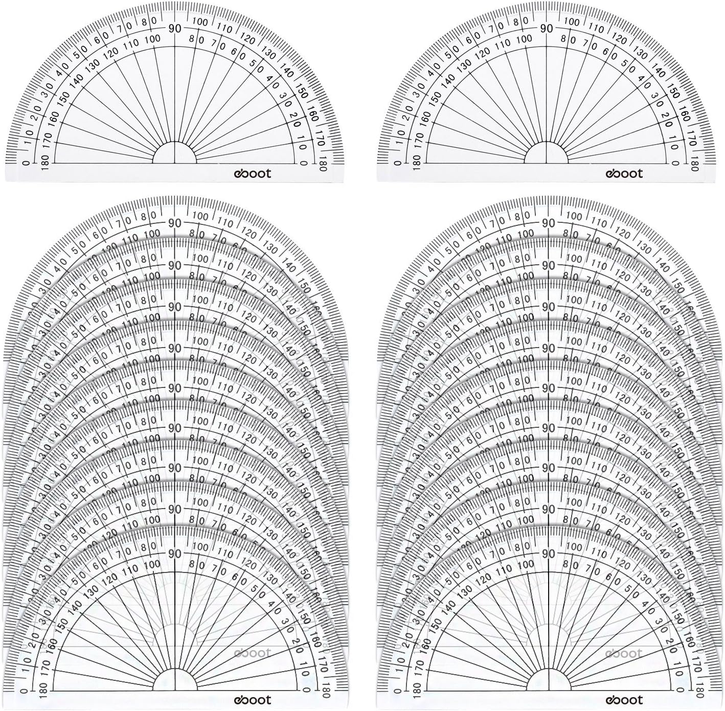 Helix 10cm 180 degree Protractor (Box of 50) : Amazon.co.uk: Stationery ...