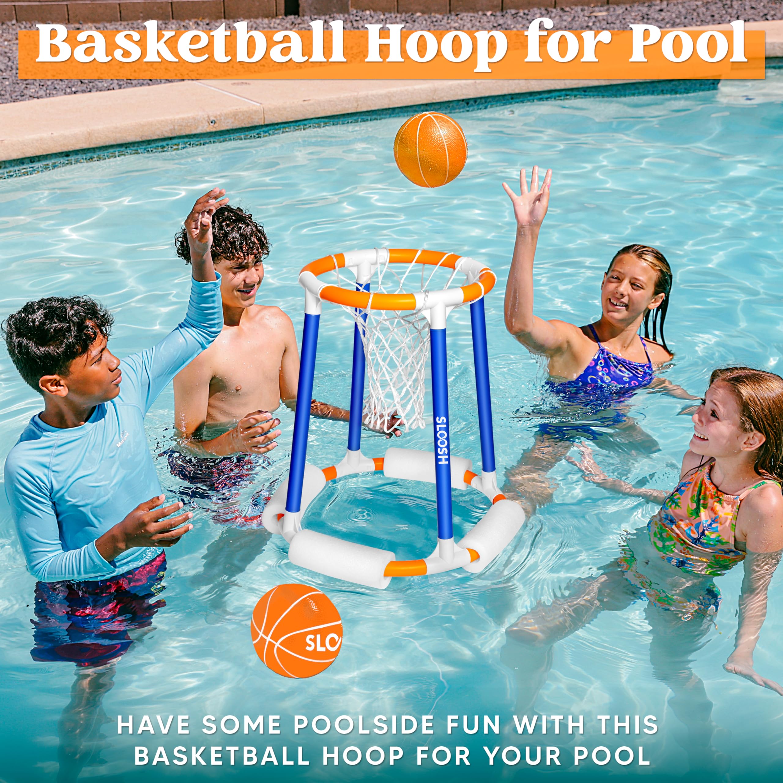 Snapklik.com : Sloosh Pool Basketball Hoop Toys, Floating Basketball ...