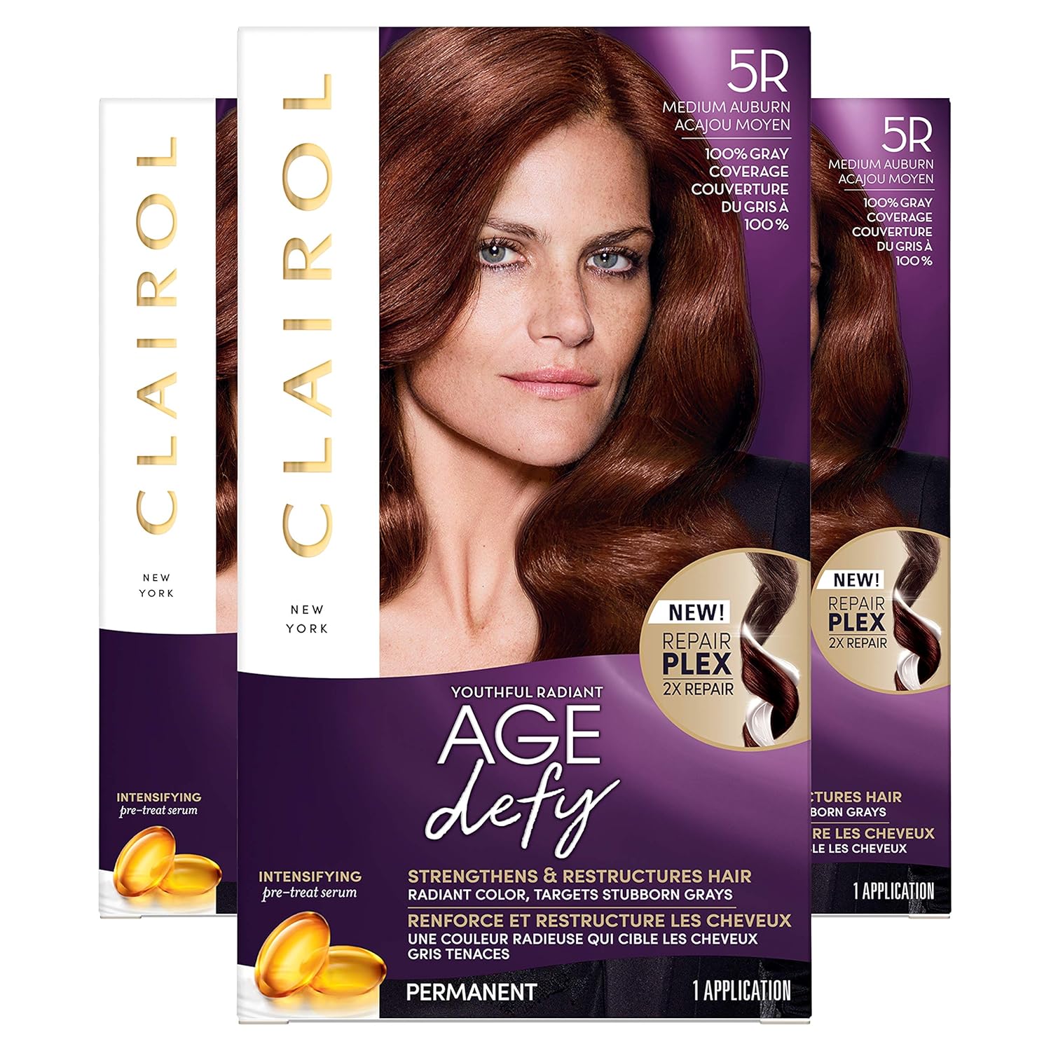 Amazon.com : Clairol Age Defy Expert Collection, 5R Medium Auburn ...