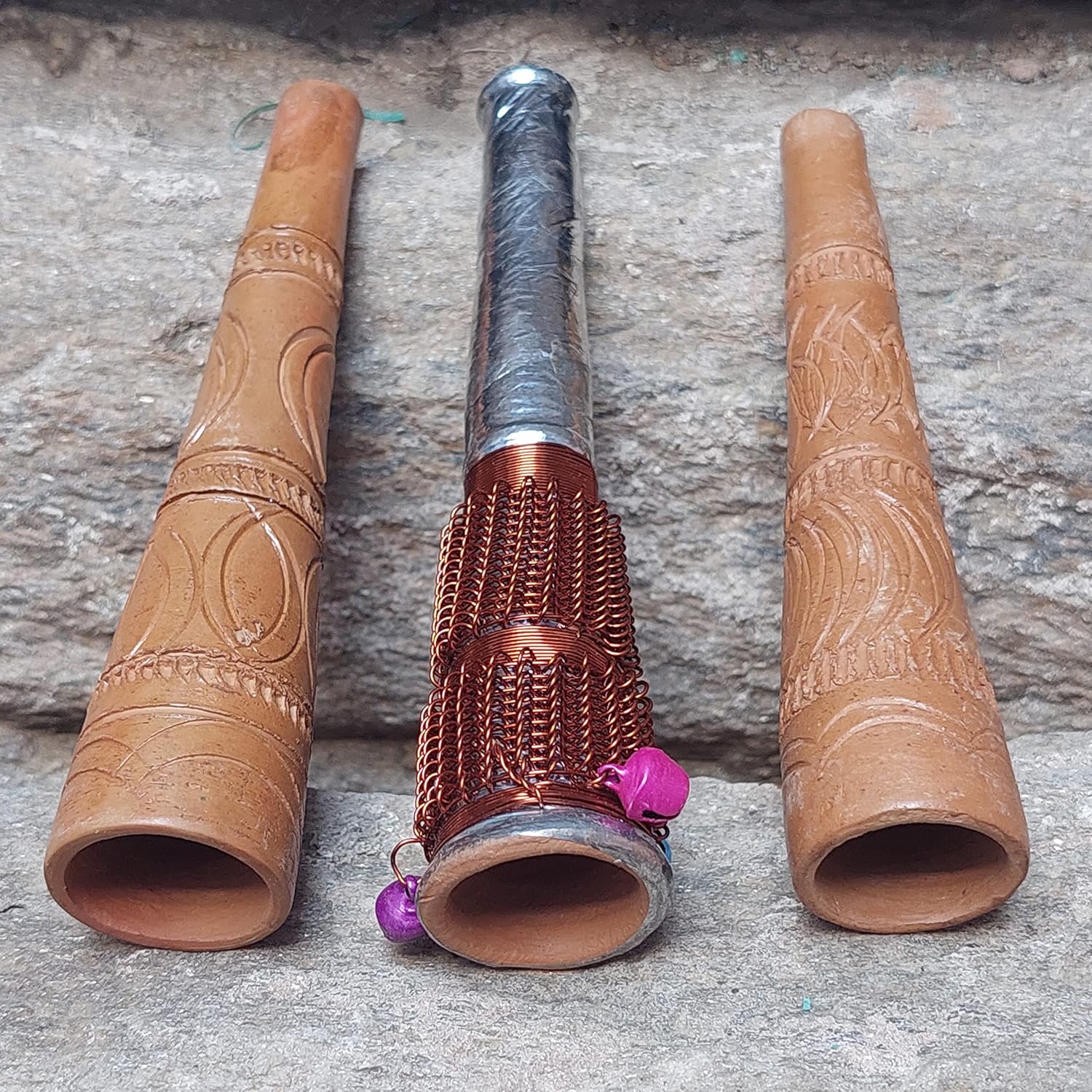Smoking Pipe | Lord Shiva Chilam | Handmade UniqueShowepiece | 3 Chilam ...