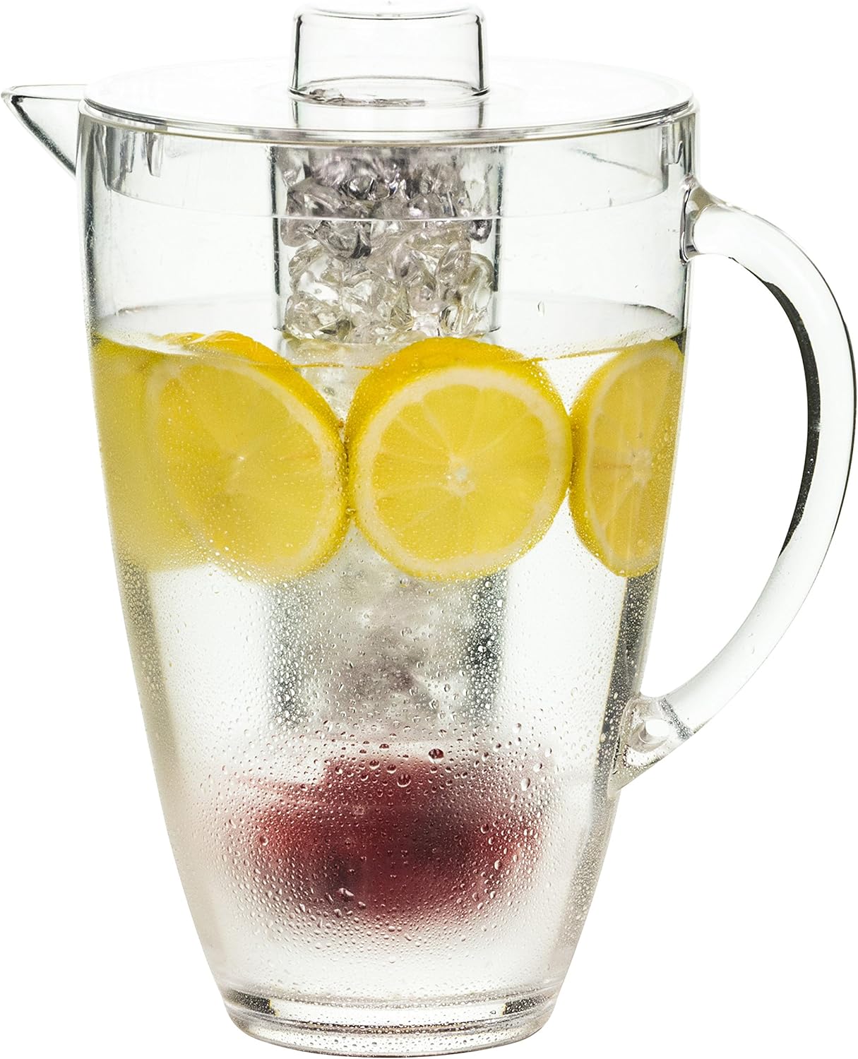 Amazon.com: FineLife Acrylic 2 liter Infusion Drink Pitcher with Ice ...