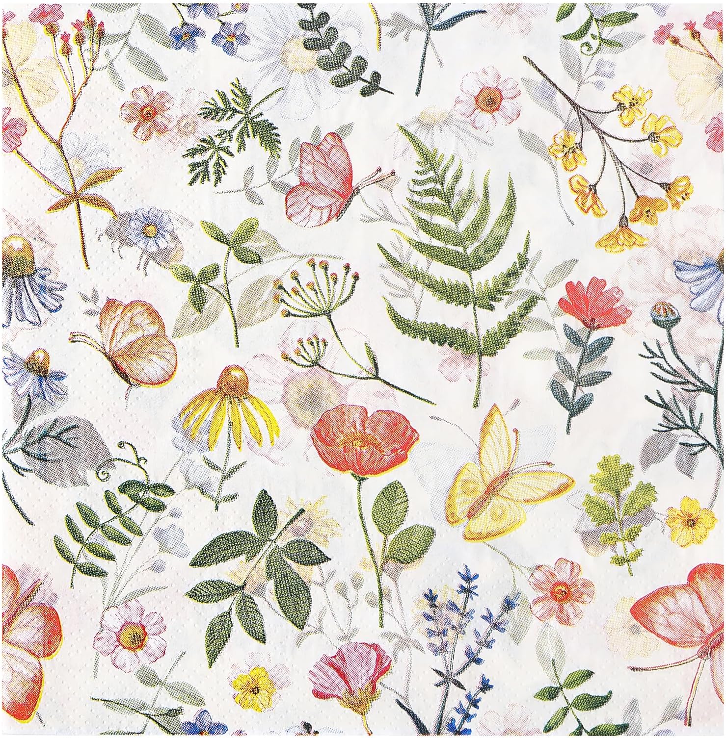 Amazon.com: 50pcs Wildflower Napkins - Disposable Floral Guest Napkins ...