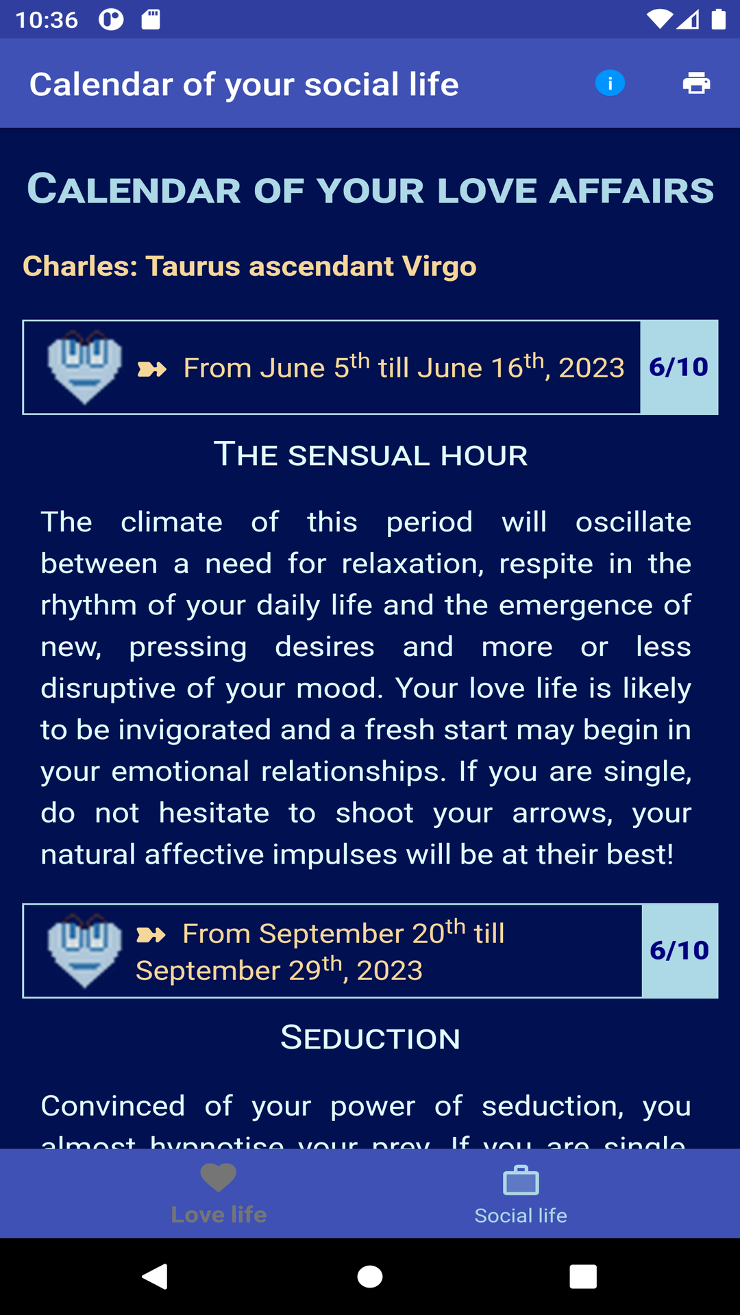 Astral Calendar - App on Amazon Appstore
