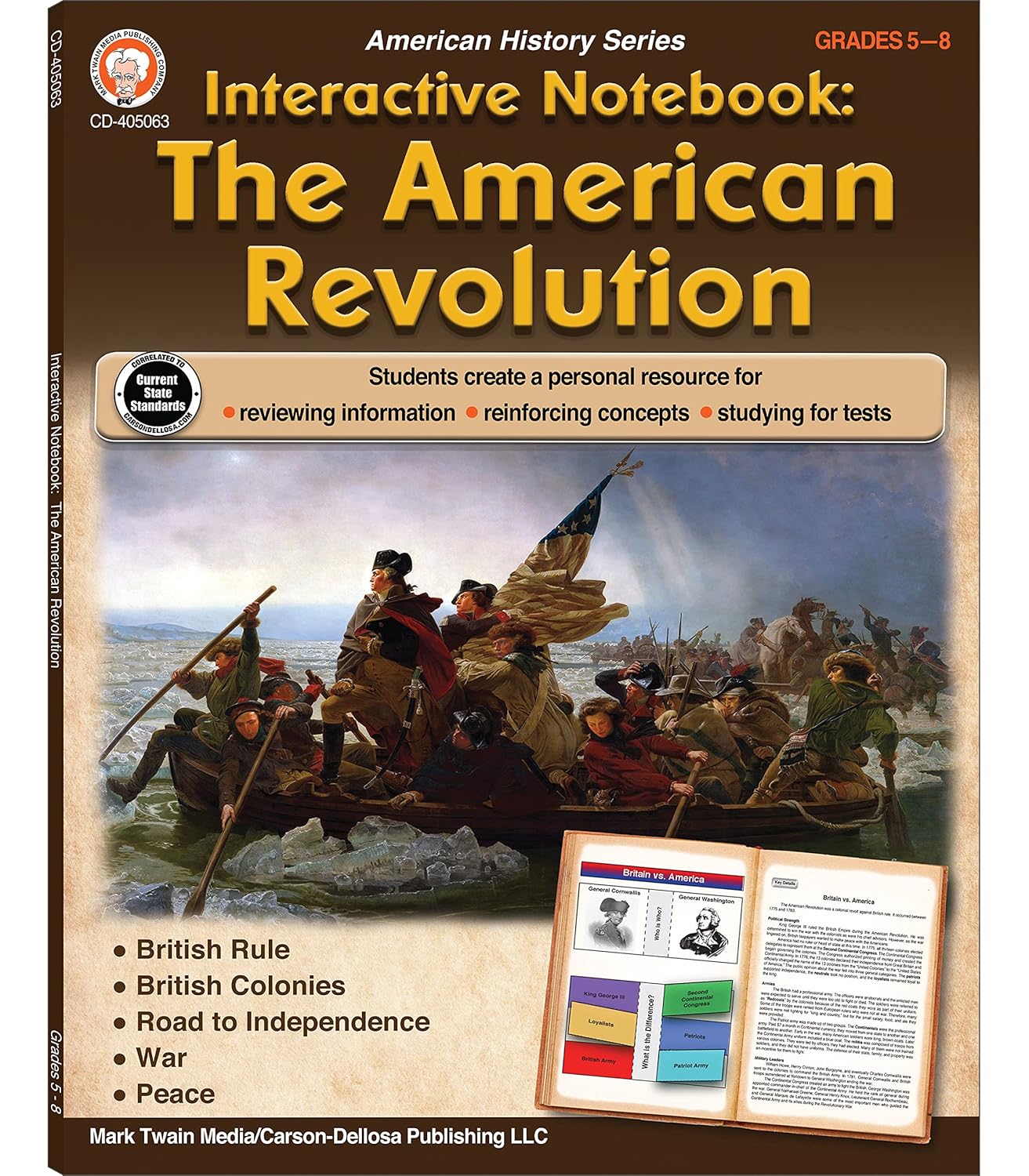 Amazon.com: Mark Twain The American Revolution Interactive Notebook ...