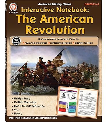 Amazon.com: Mark Twain The American Revolution Interactive Notebook ...