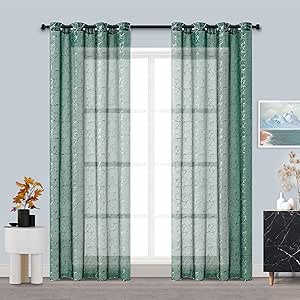 Amazon.com: OHIO TEXTILES Set of 2 Sheer Curtain Window Panel Set with ...