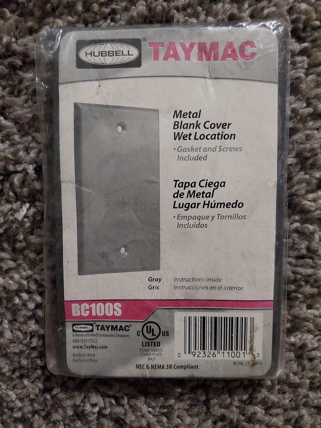 Raco Rectangular Blank Metal Cover - Gray - Amazon.com