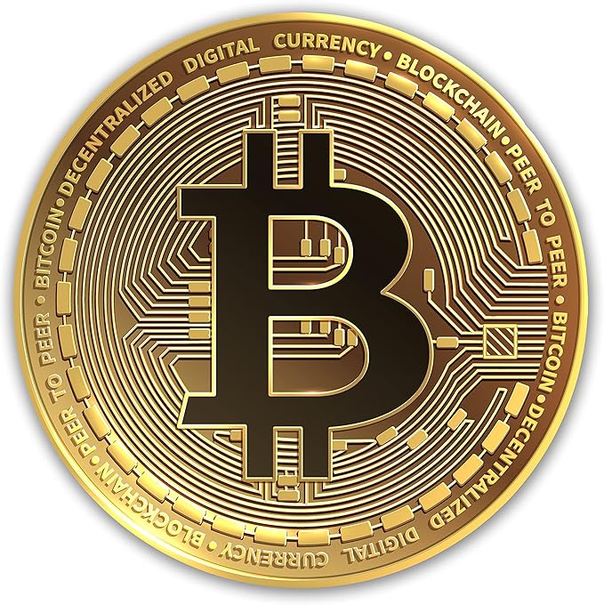Amazon.com: Gold Bitcoin Sticker - BTC Coin Crypto Stickers for Car ...