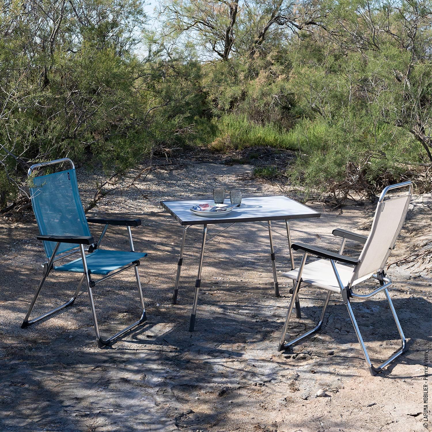 Lafuma LFM1491-3621 California Adjustable Table, Carbon – BigaMart