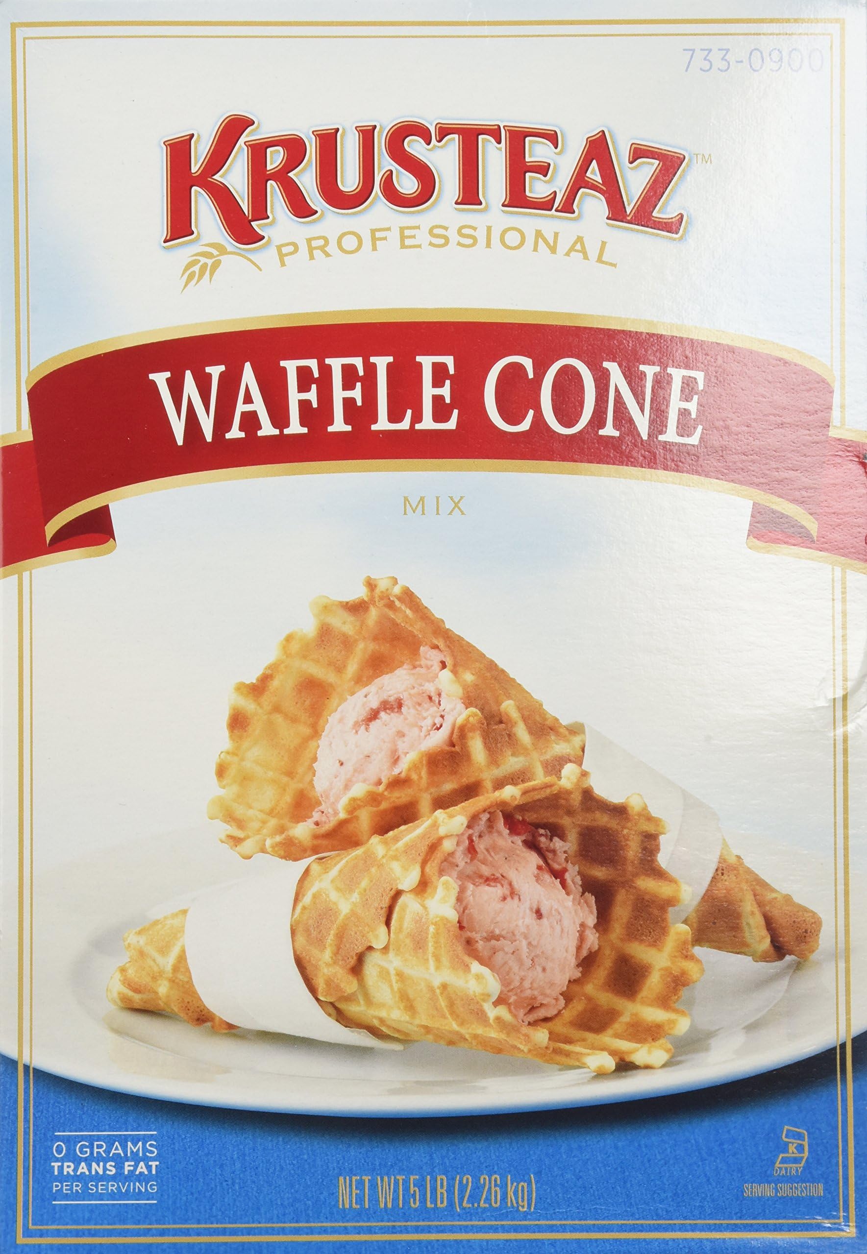 Amazon.com : Krusteaz Professional Waffle Cone Mix - 5 lbs - One Box ...