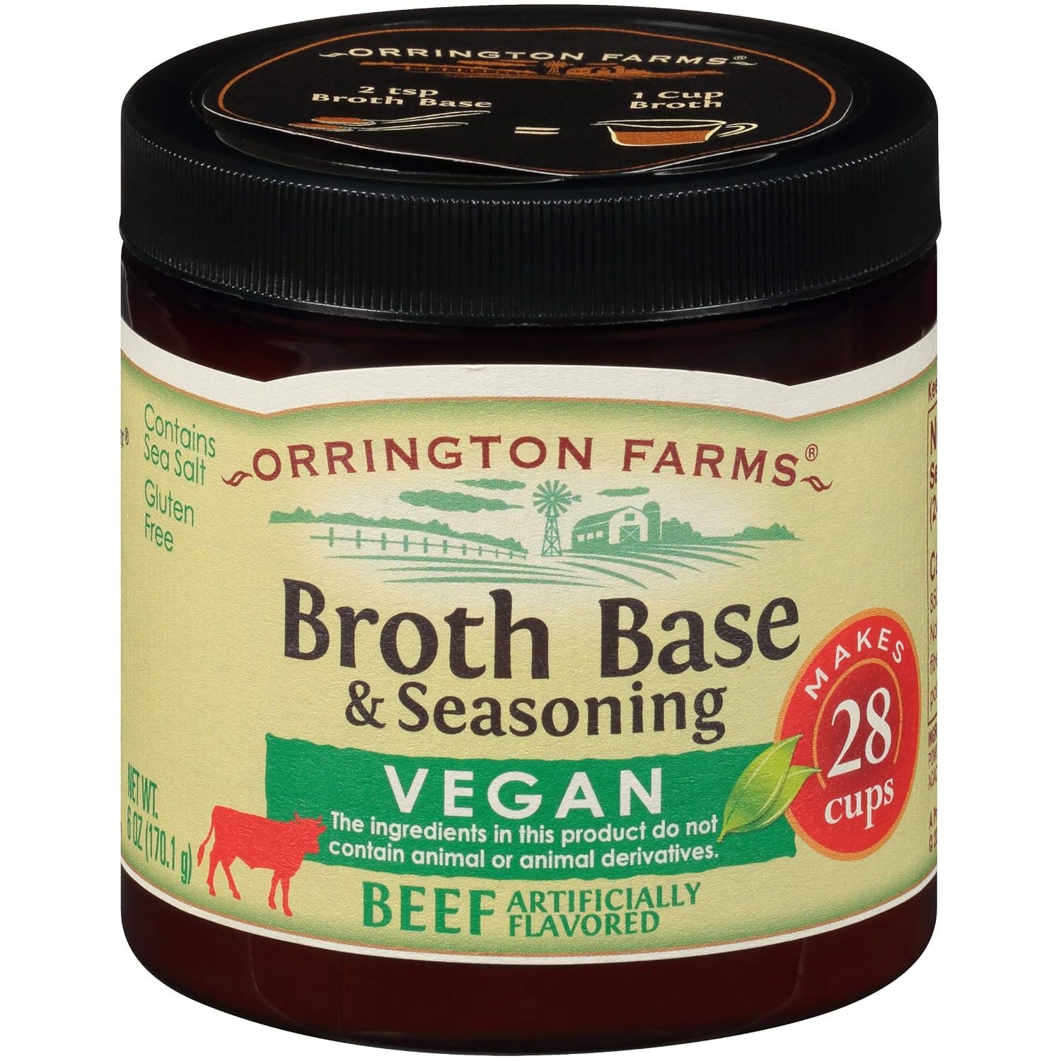 Amazon.com : Orrington Farms Flavored Broth Base and Seasoning, Vegan ...