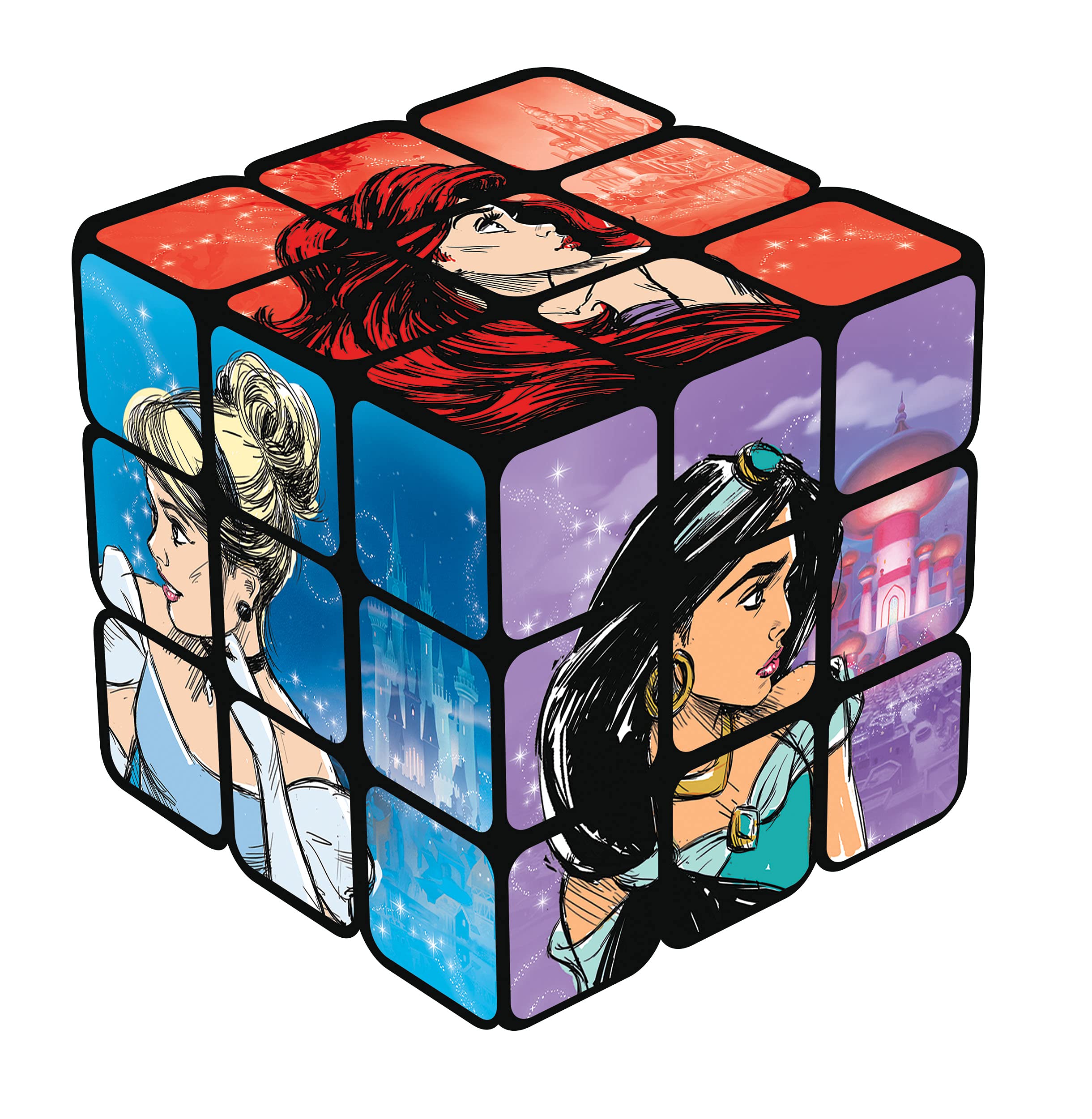 Buy Disney Princess Rubik's Cube | Collectible Puzzle Cube Featuring ...