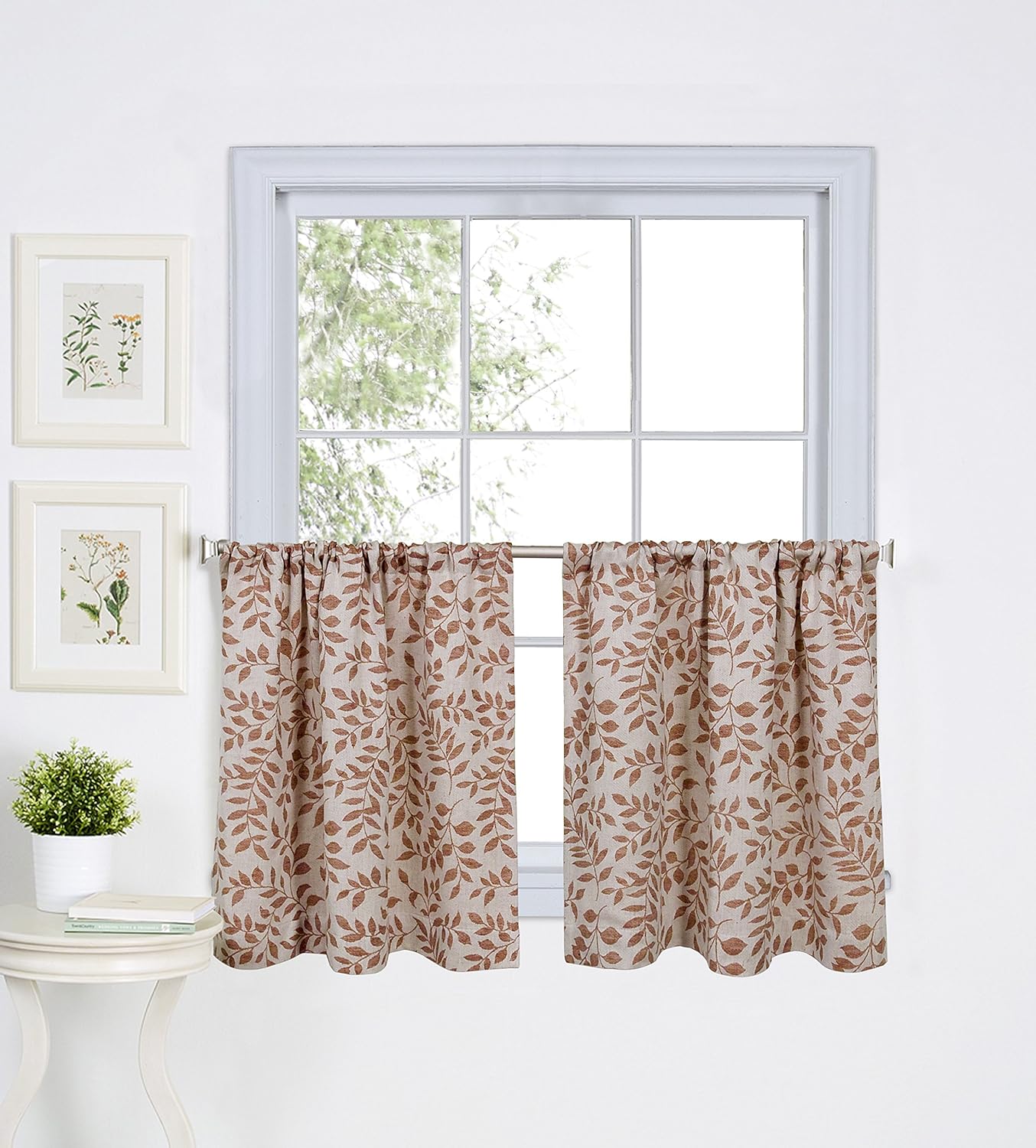 Amazon.com: Elrene Home Fashions Serene Woven Floral Leaf Jacquard ...